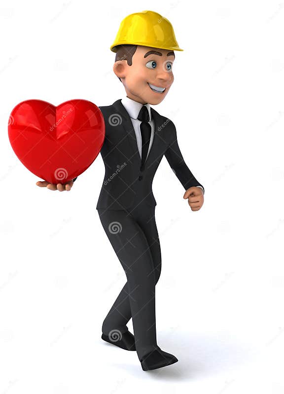 Fun architect stock illustration. Illustration of development - 55286472