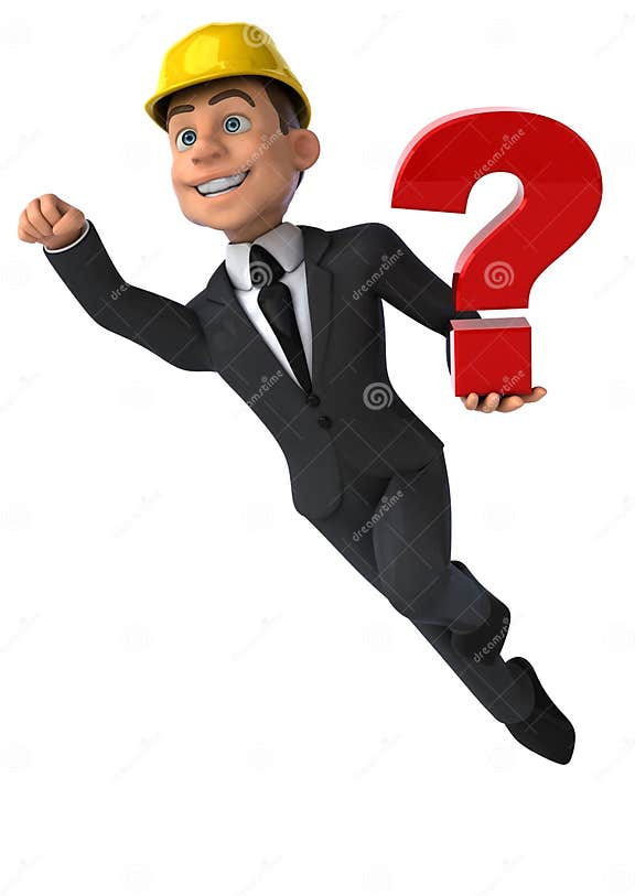 Fun architect stock illustration. Illustration of build - 56005897