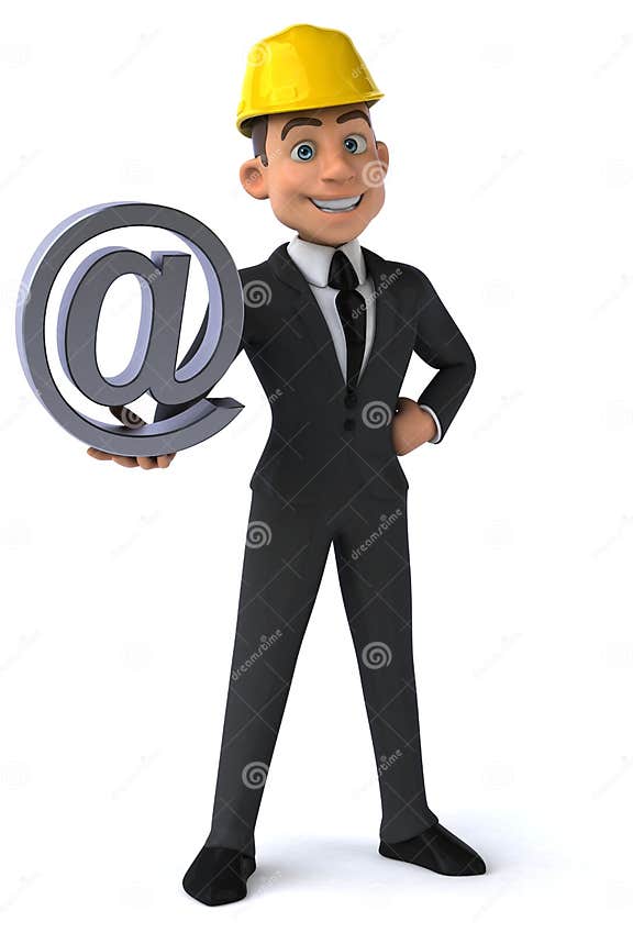 Fun architect stock illustration. Illustration of home - 56490888