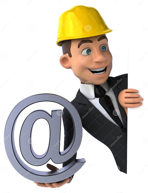 Fun architect stock illustration. Illustration of home - 57300287