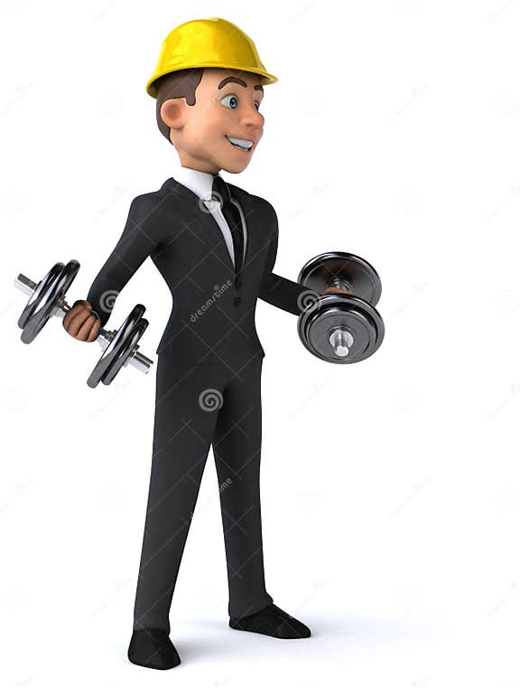 Fun architect stock illustration. Illustration of engineer - 58735680