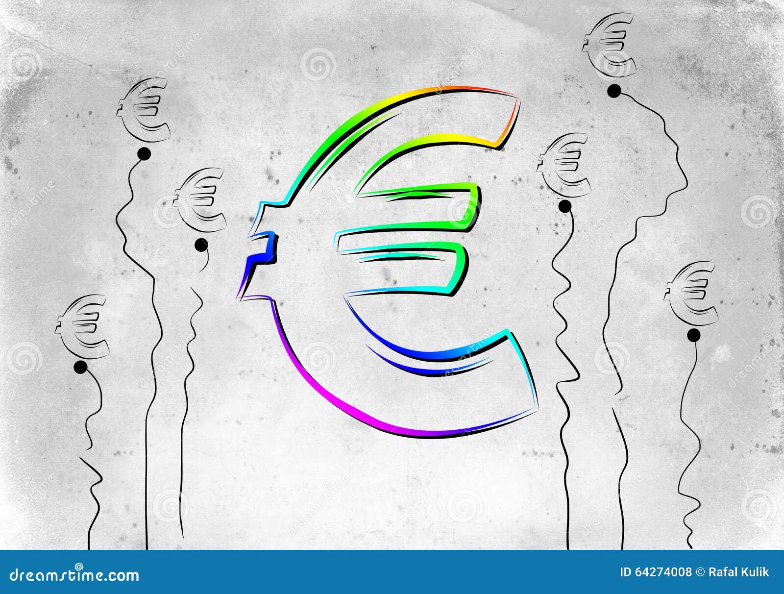 Fun Art Sign Collection - Euro Stock Illustration - Illustration of ...