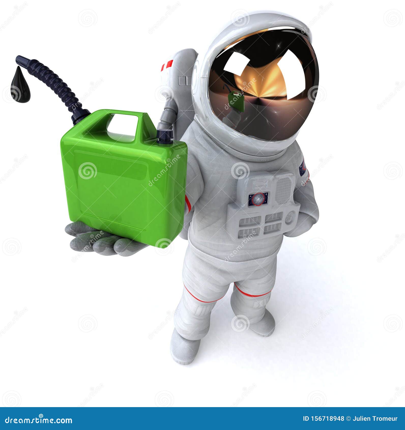 Fun Astronaut - 3D Illustration Stock Illustration - Illustration of ...