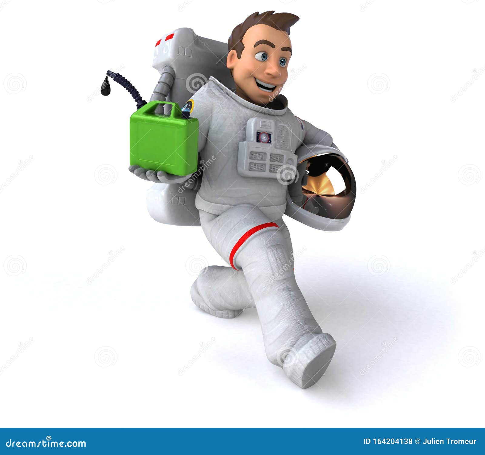 Fun Astronaut - 3D Illustration Stock Illustration - Illustration of ...