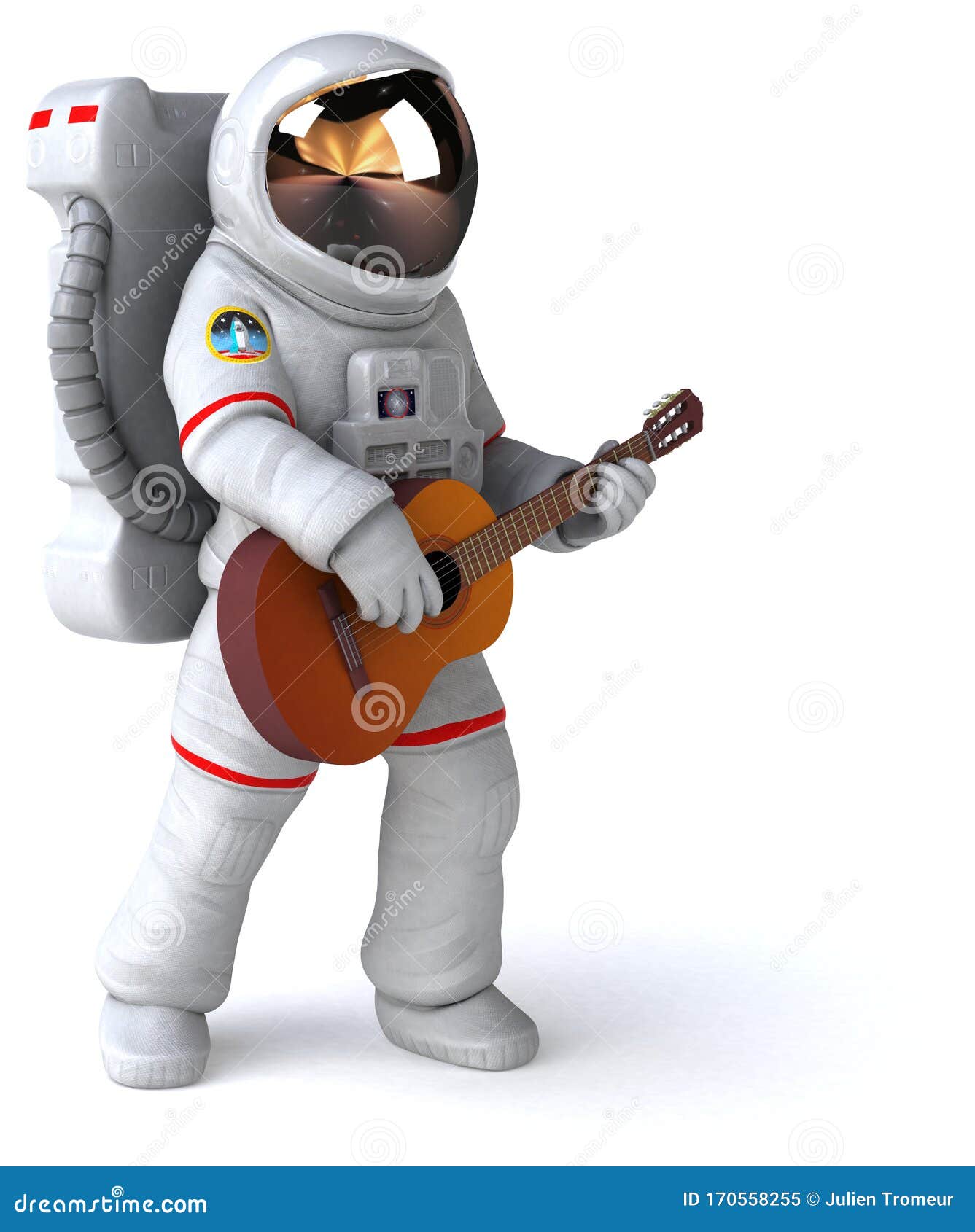 Fun Astronaut - 3D Illustration Stock Illustration - Illustration of ...