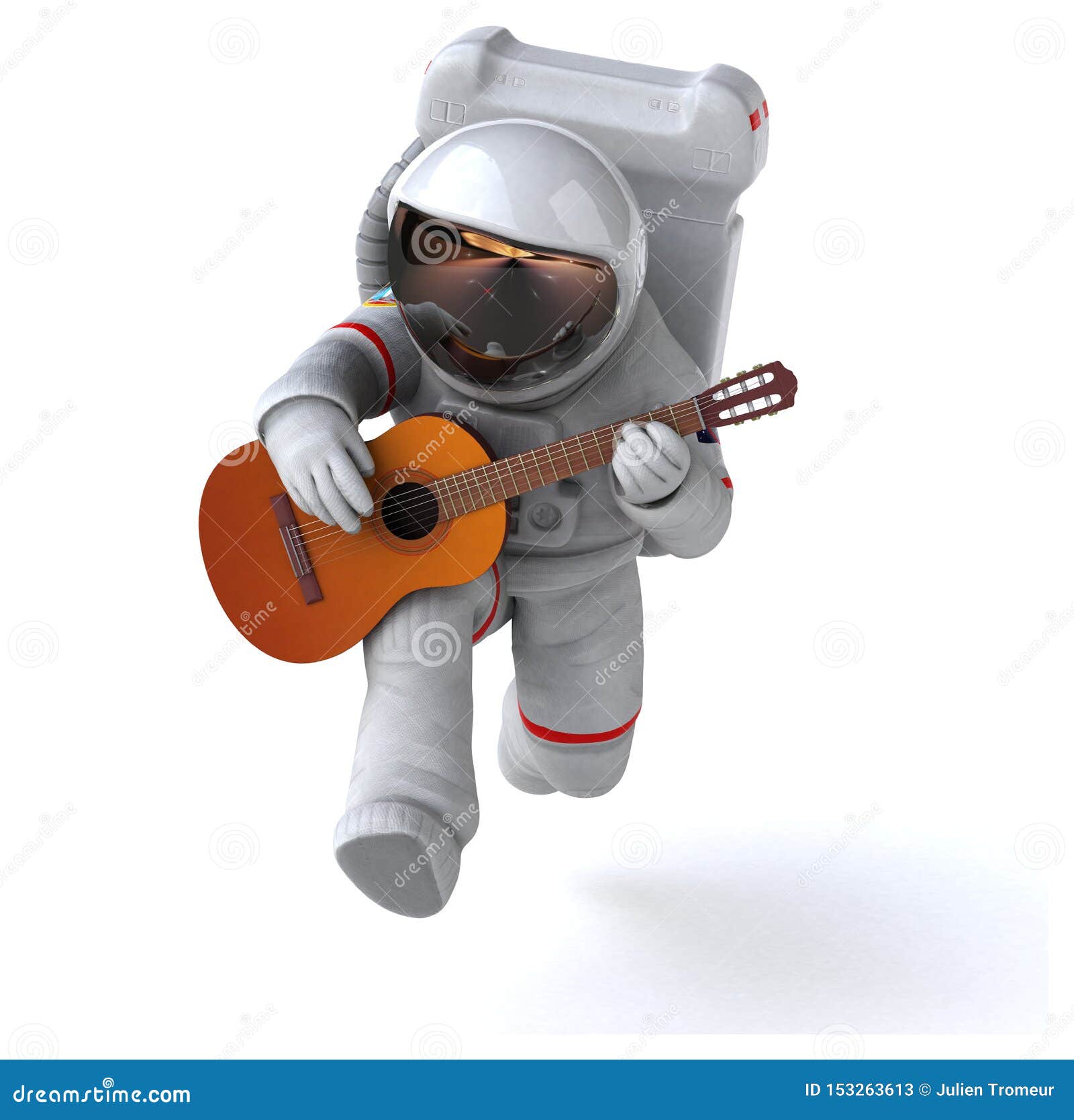 Fun Astronaut - 3D Illustration Stock Illustration - Illustration of ...
