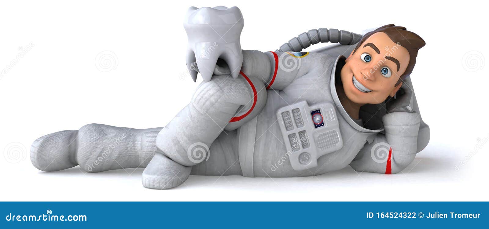 Fun Astronaut - 3D Illustration Stock Illustration - Illustration of ...