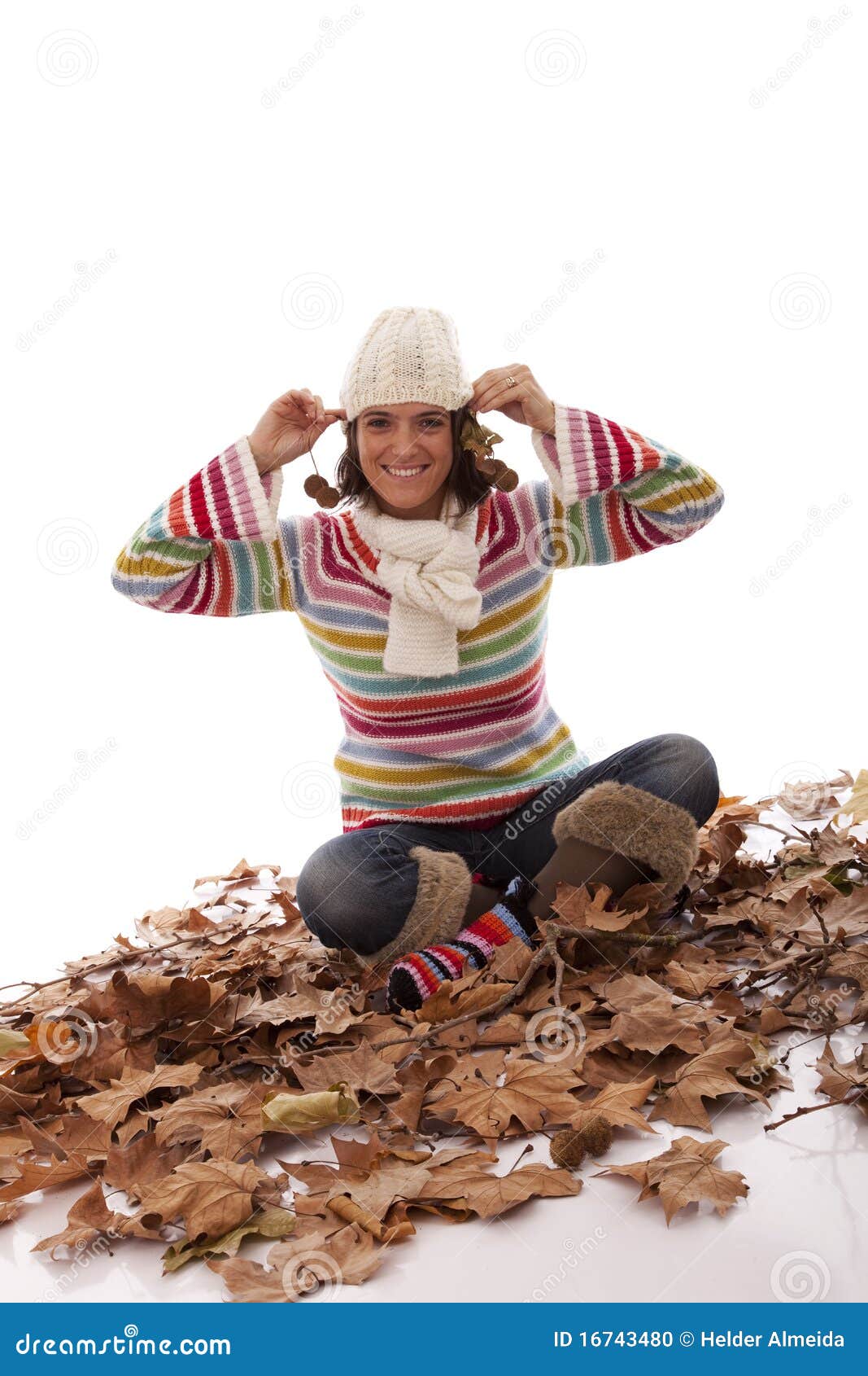 Fun at autumn season stock photo. Image of smile, background - 16743480