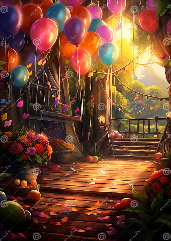 Fun backdrop elements stock illustration. Illustration of decorative ...