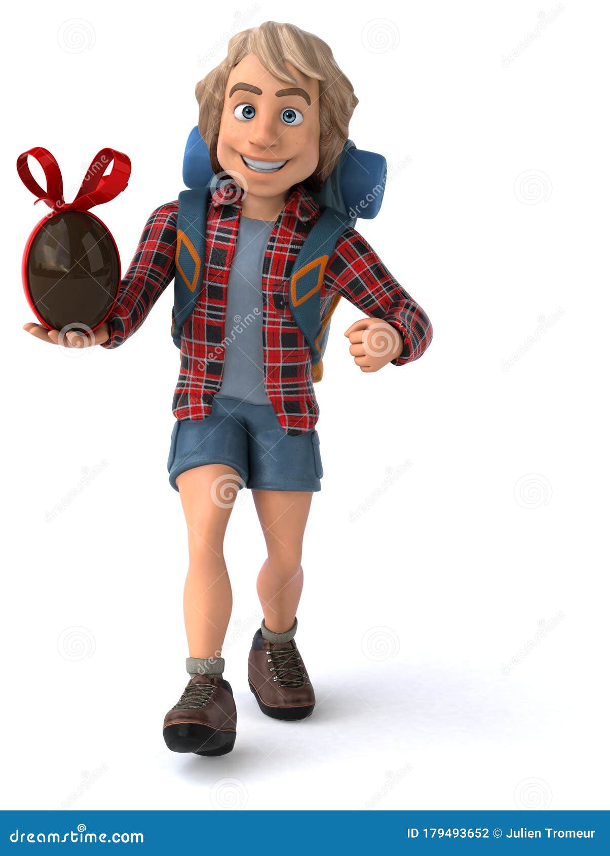 Fun backpacker cartoon guy stock illustration. Illustration of traveler ...