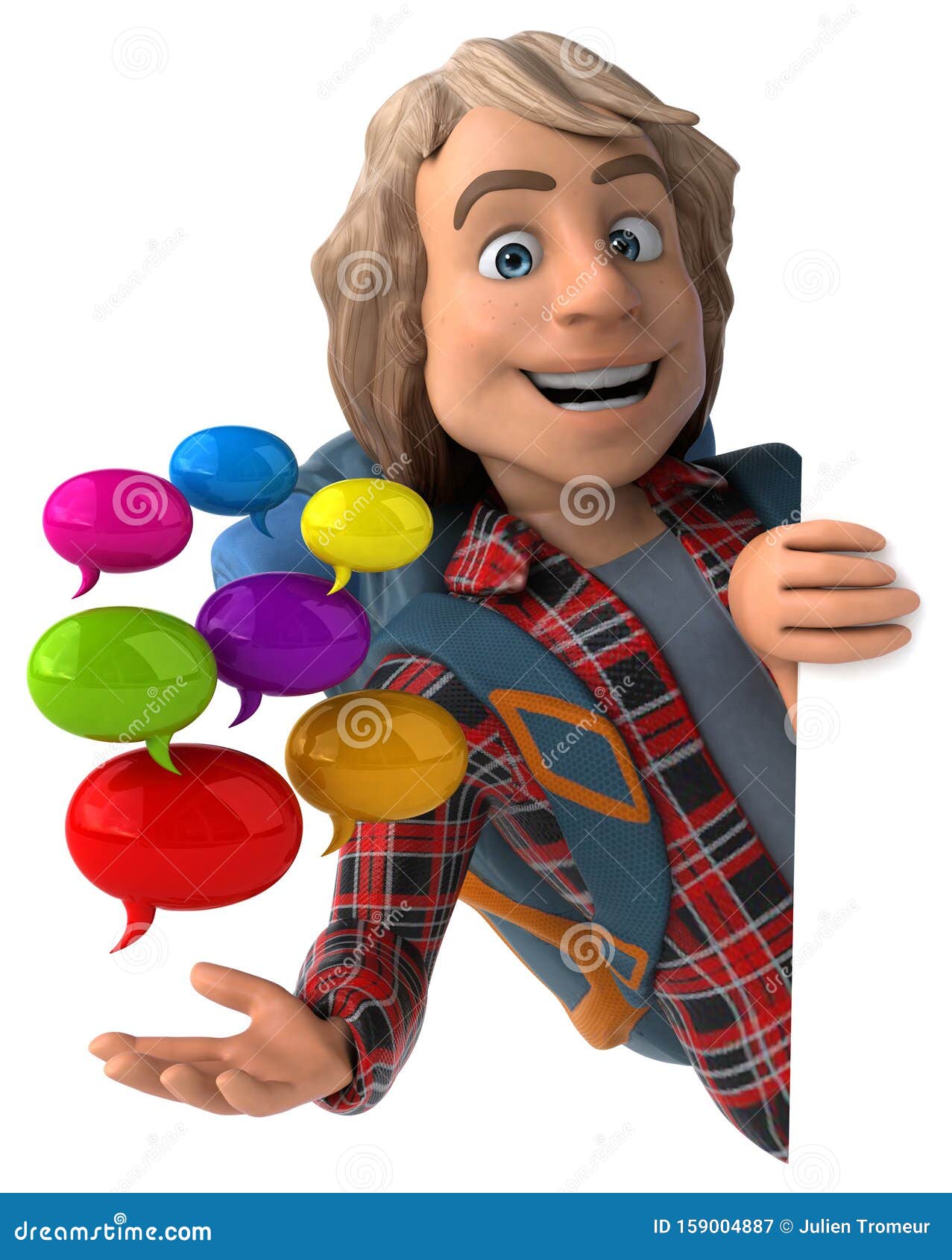 Fun backpacker cartoon guy stock illustration. Illustration of camping ...