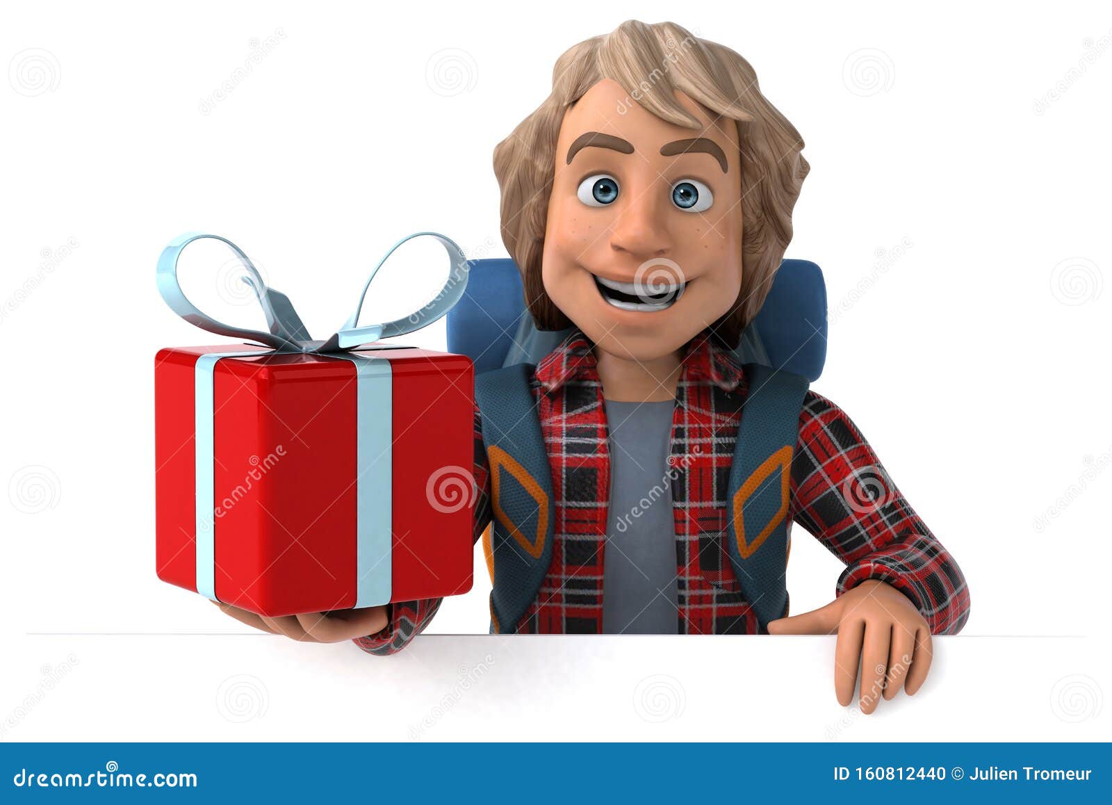 Fun backpacker cartoon guy stock illustration. Illustration of trail ...