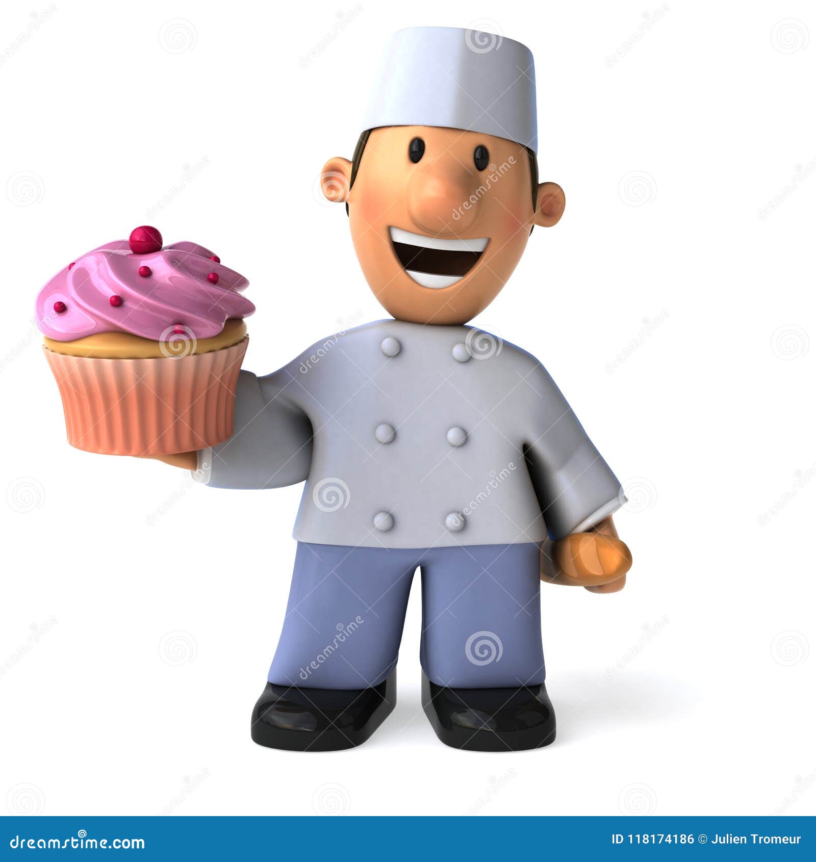Fun Baker - 3D Illustration Stock Illustration - Illustration of work ...