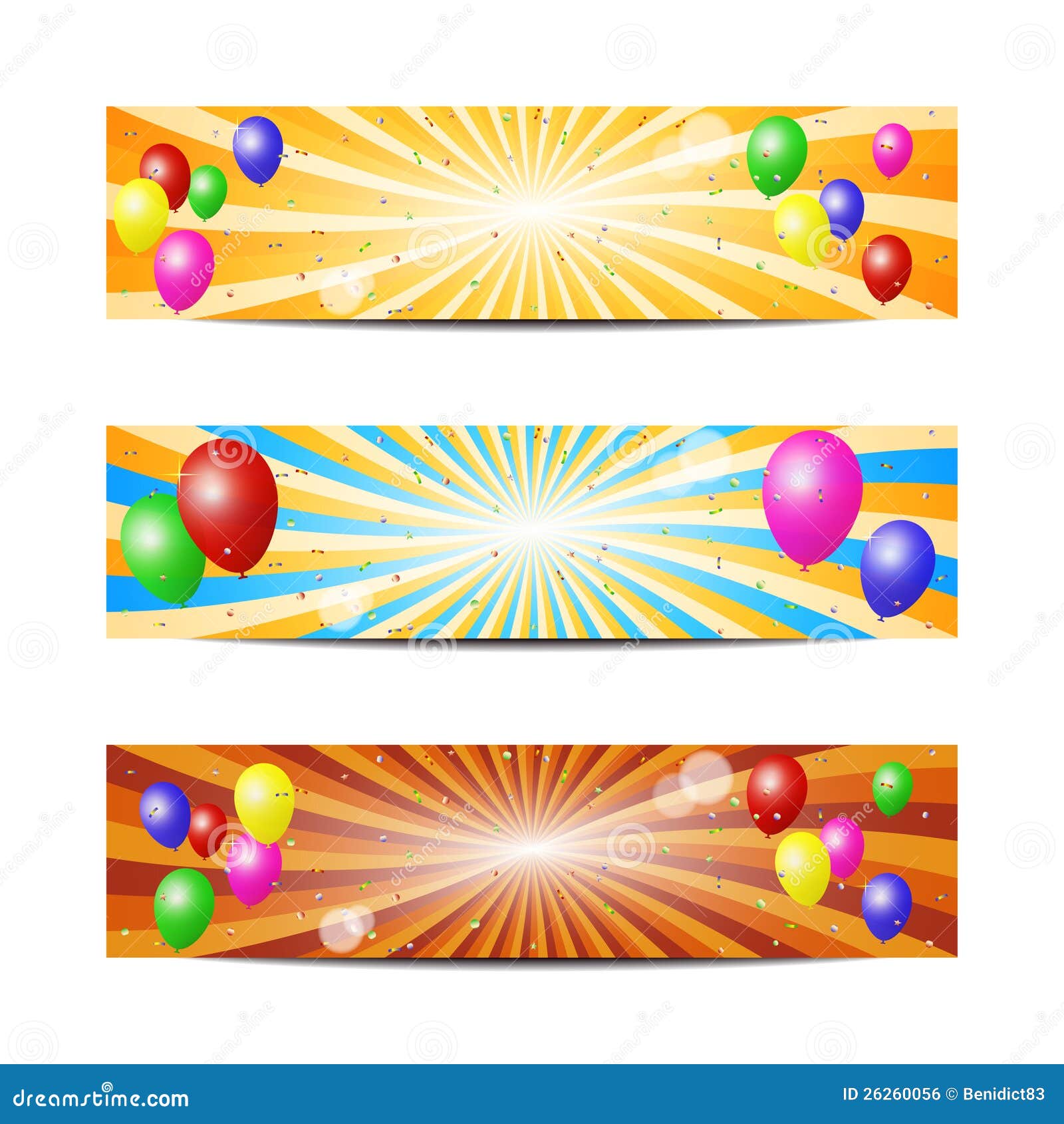 Fun balloons banners stock vector. Illustration of gloss - 26260056