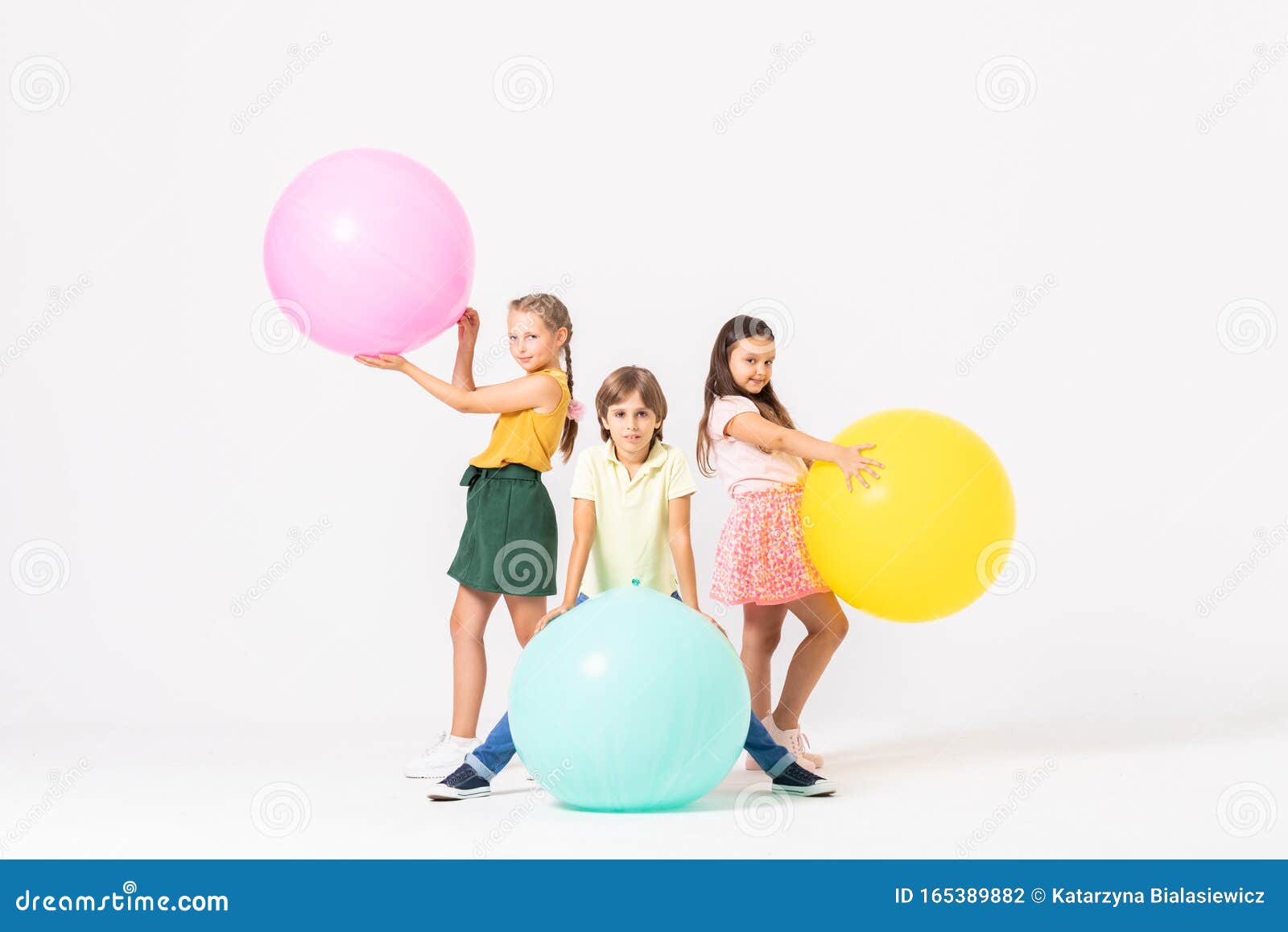 Fun with balloons stock photo. Image of colorful, smile - 165389882