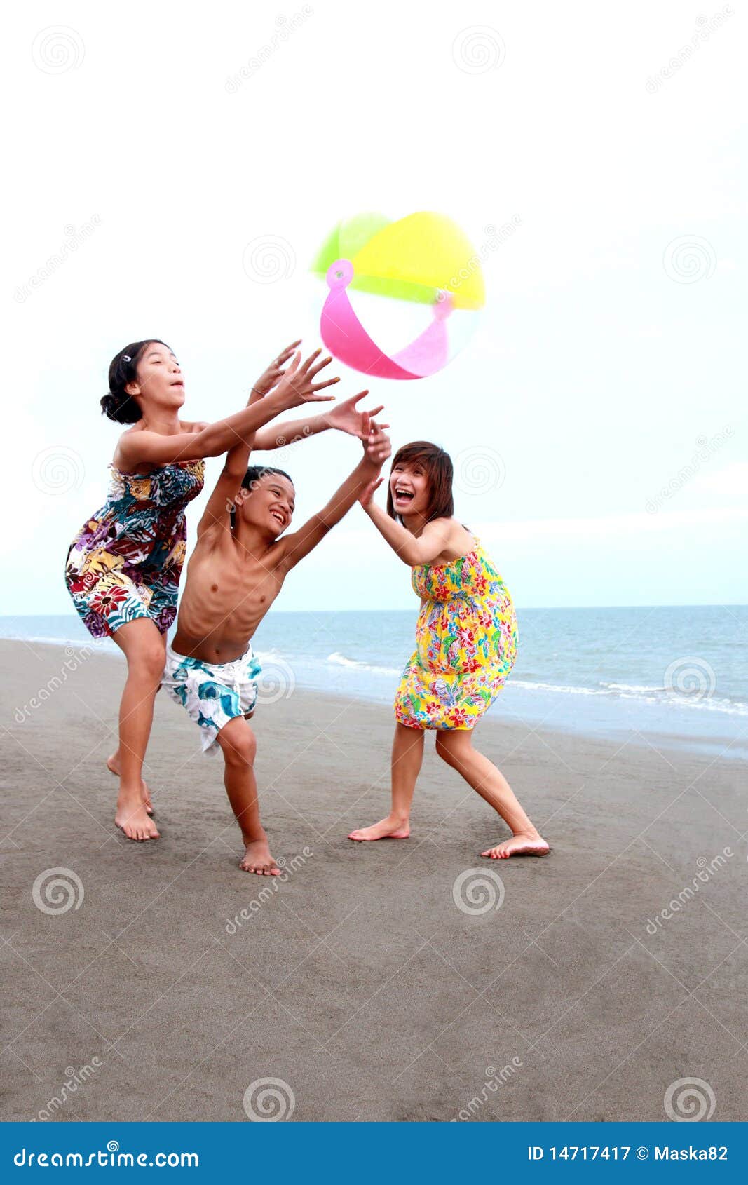 Fun at the beach stock image. Image of games, shore, sand - 14717417