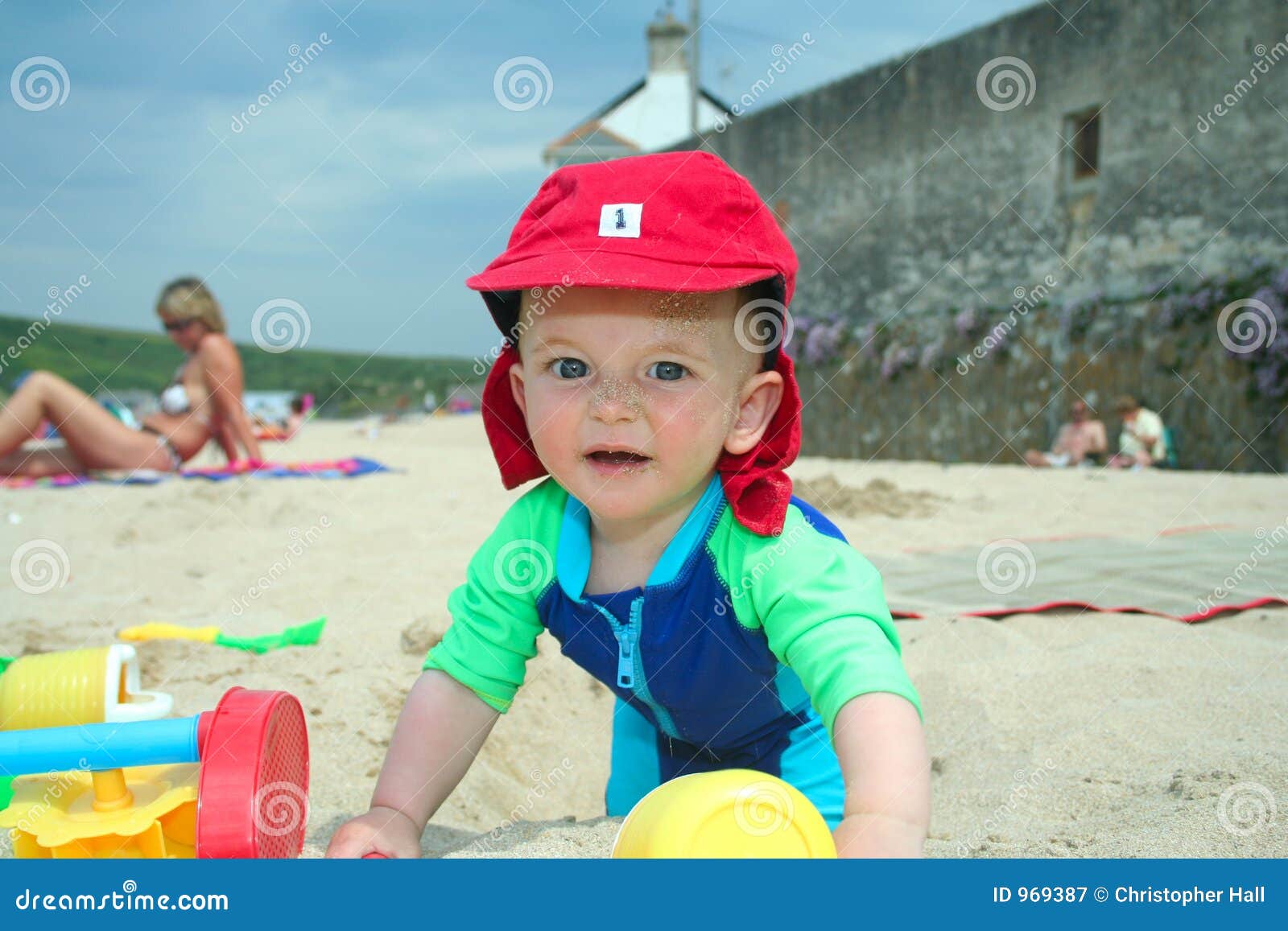Fun on the beach stock image. Image of blue, colors, nature - 969387