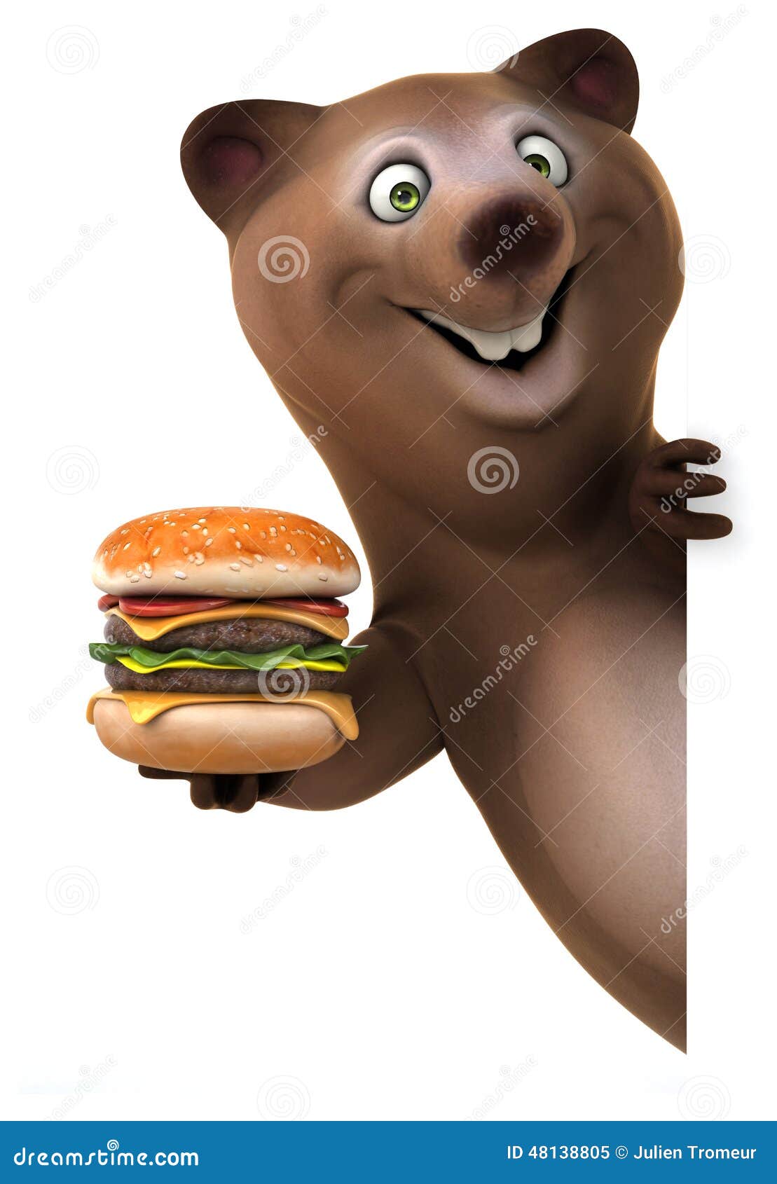 Fun bear stock illustration. Illustration of fast, happy - 48138805