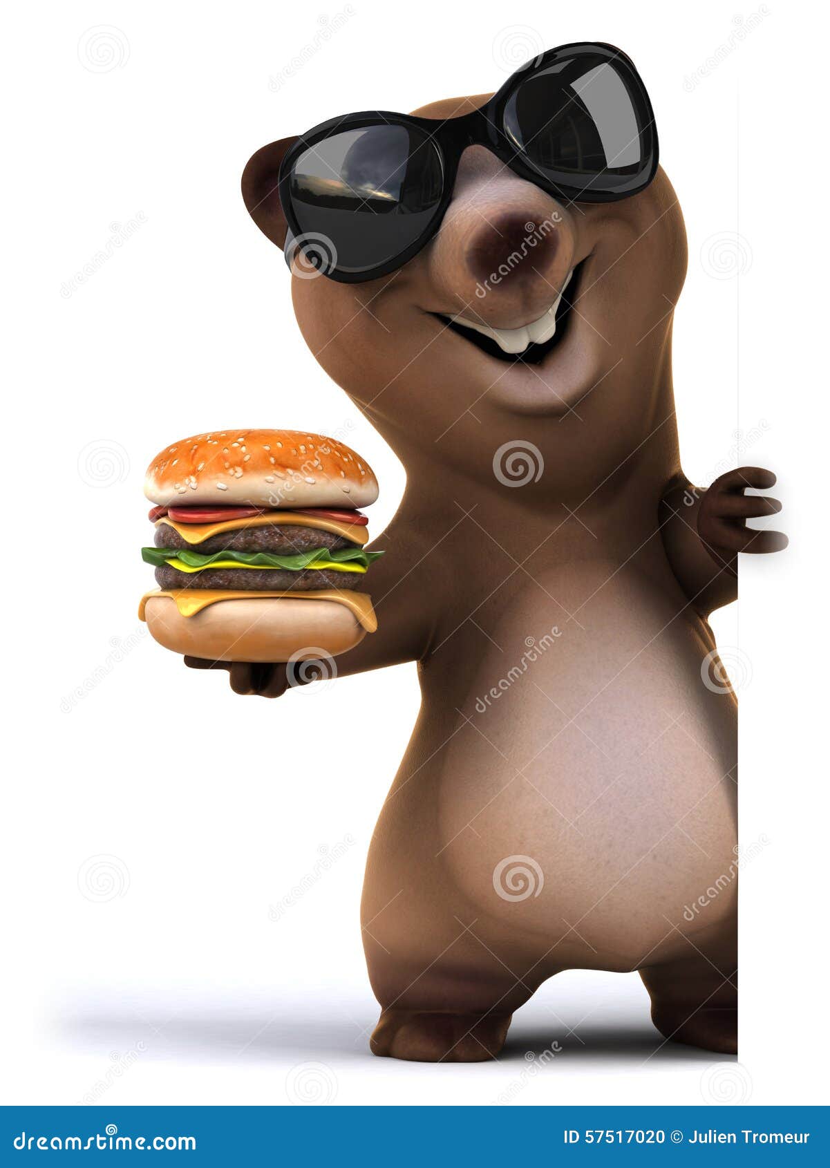 Fun bear stock illustration. Illustration of white, fast - 57517020