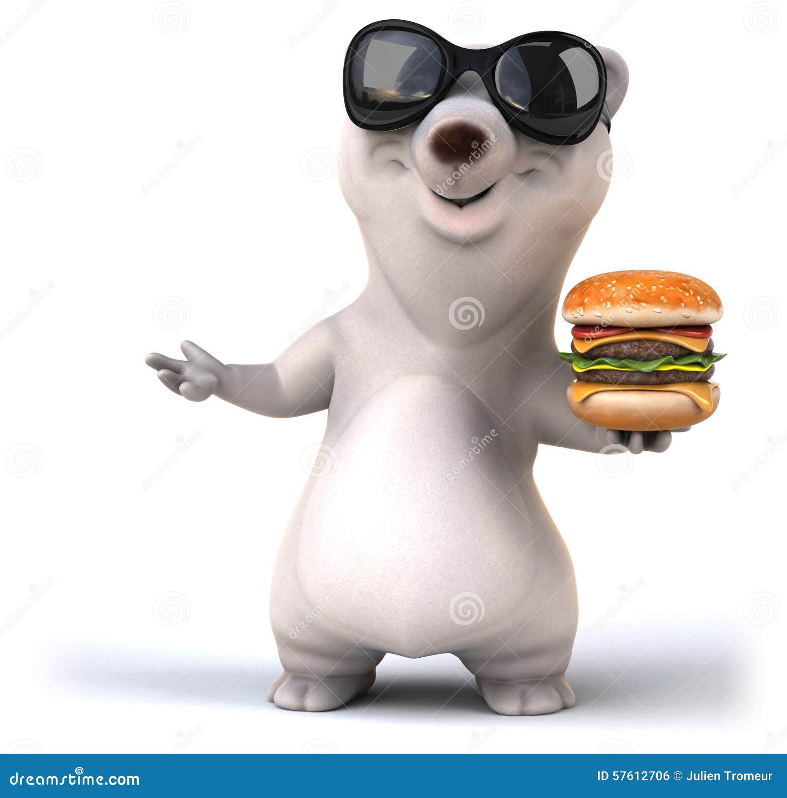 Fun bear stock illustration. Illustration of happy, white - 57612706