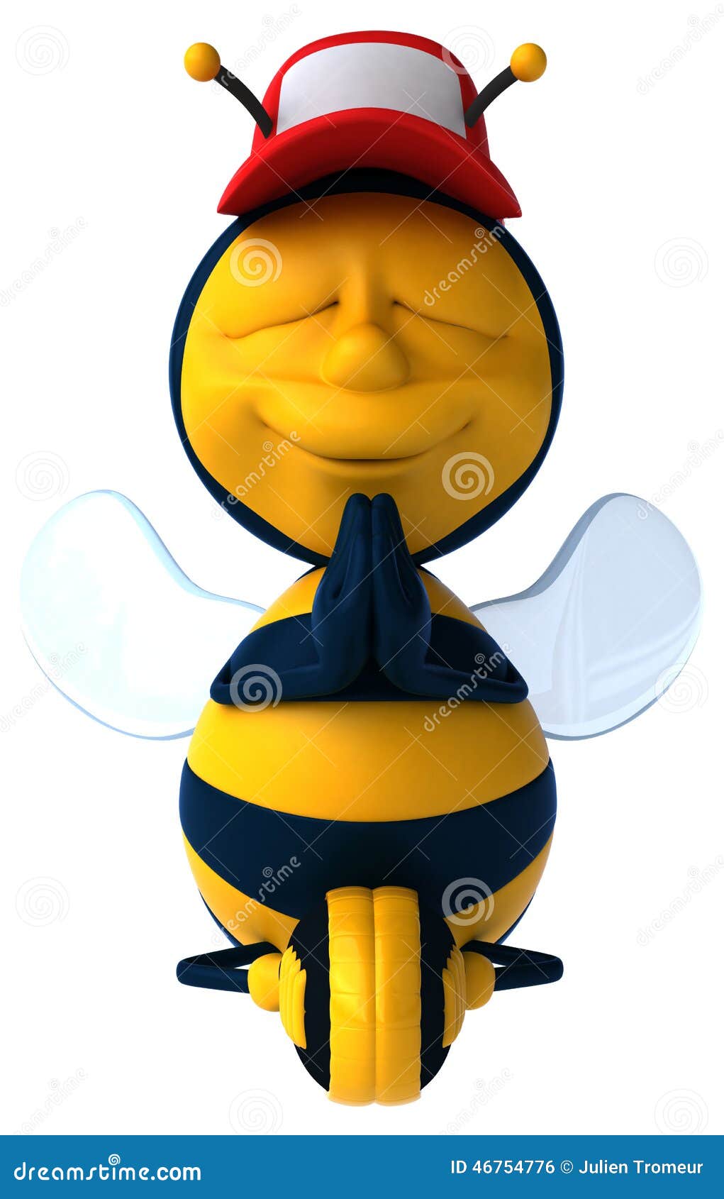 Fun bee stock illustration. Illustration of cartoon, animal - 46754776