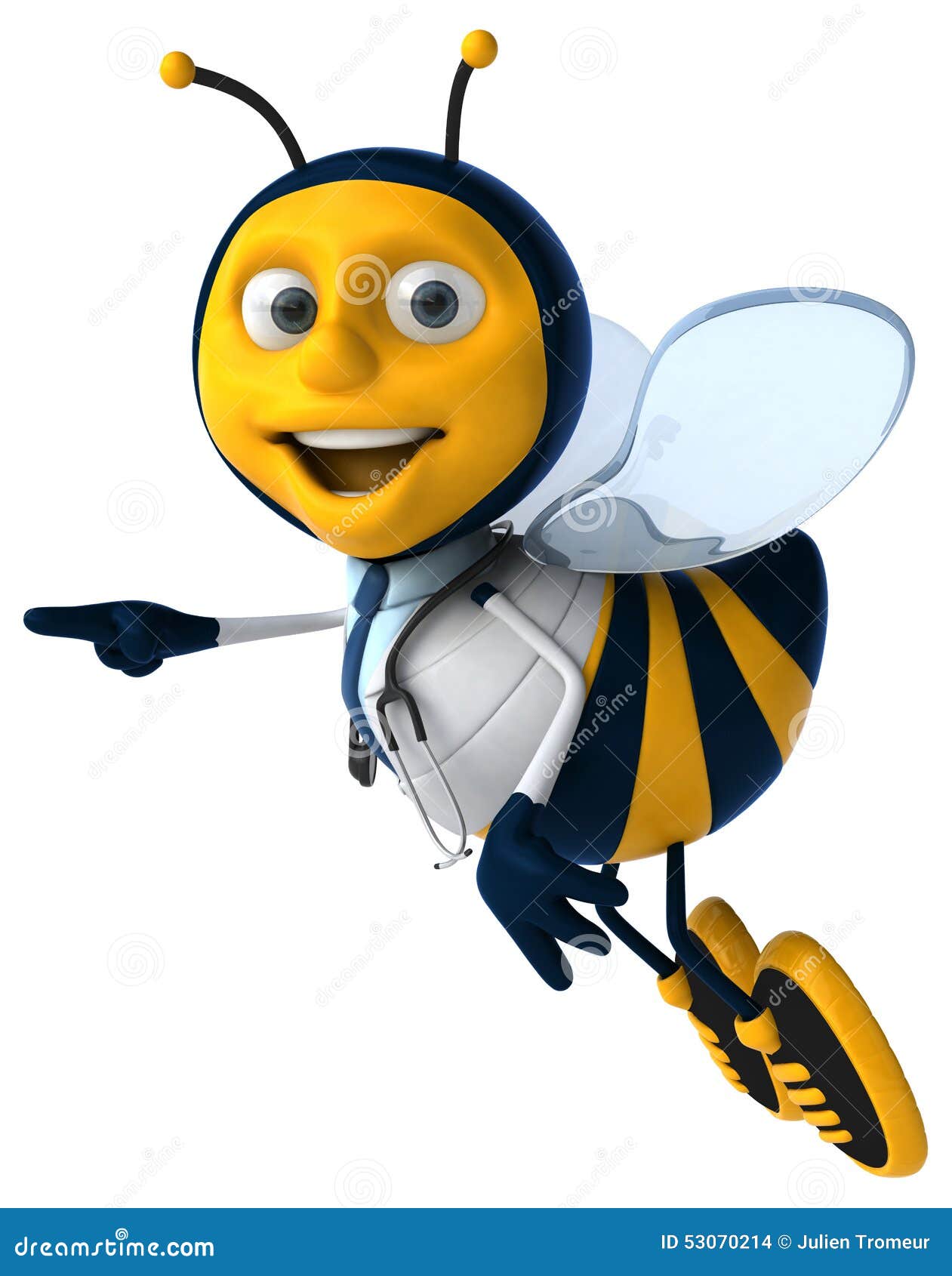 Fun bee stock illustration. Illustration of stinger, bumble - 53070214