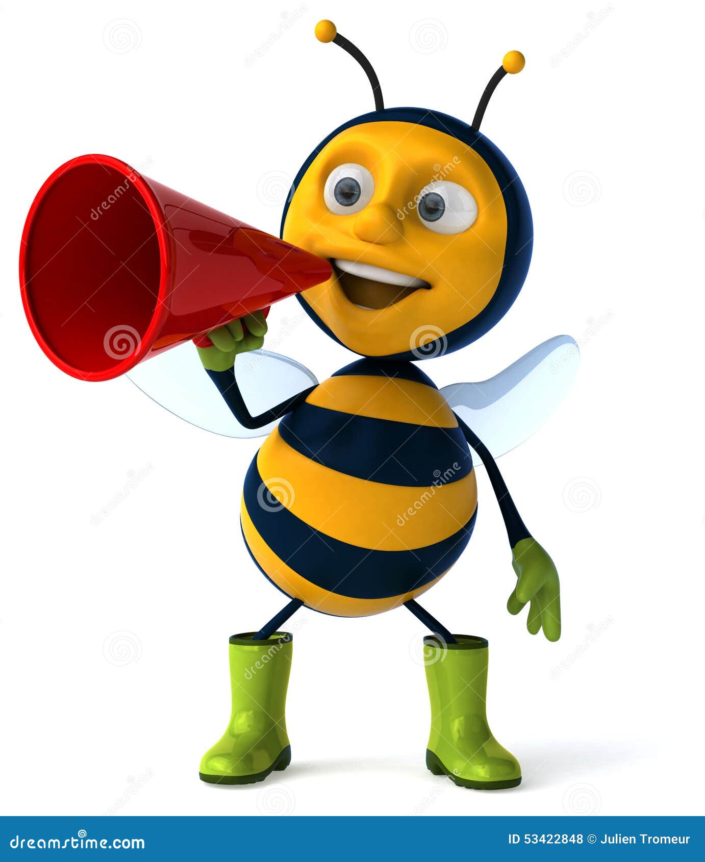Fun bee stock illustration. Illustration of honey, golden - 53422848