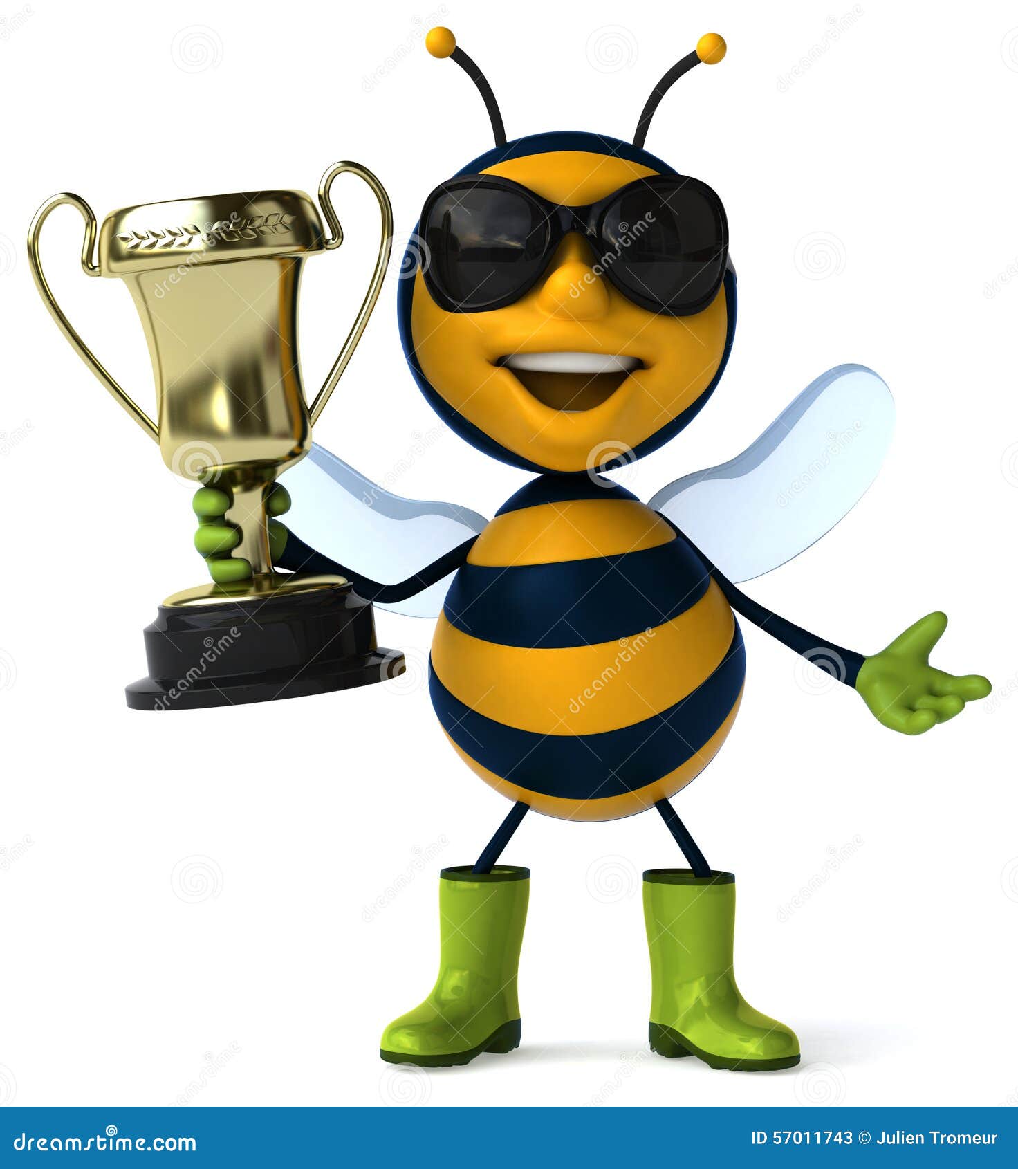 Fun bee stock illustration. Illustration of gardener - 57011743