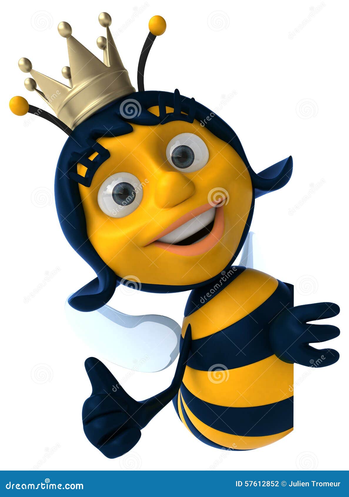 Fun bee stock illustration. Illustration of honey, cartoon - 57612852