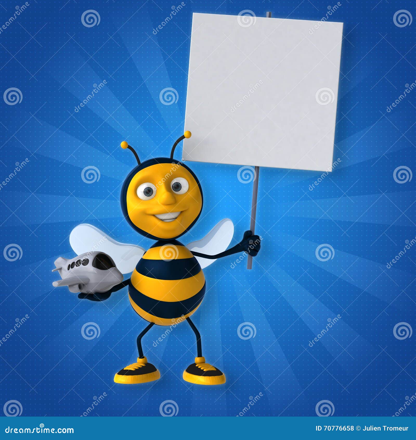 Fun bee stock illustration. Illustration of honey, buzz - 70776658