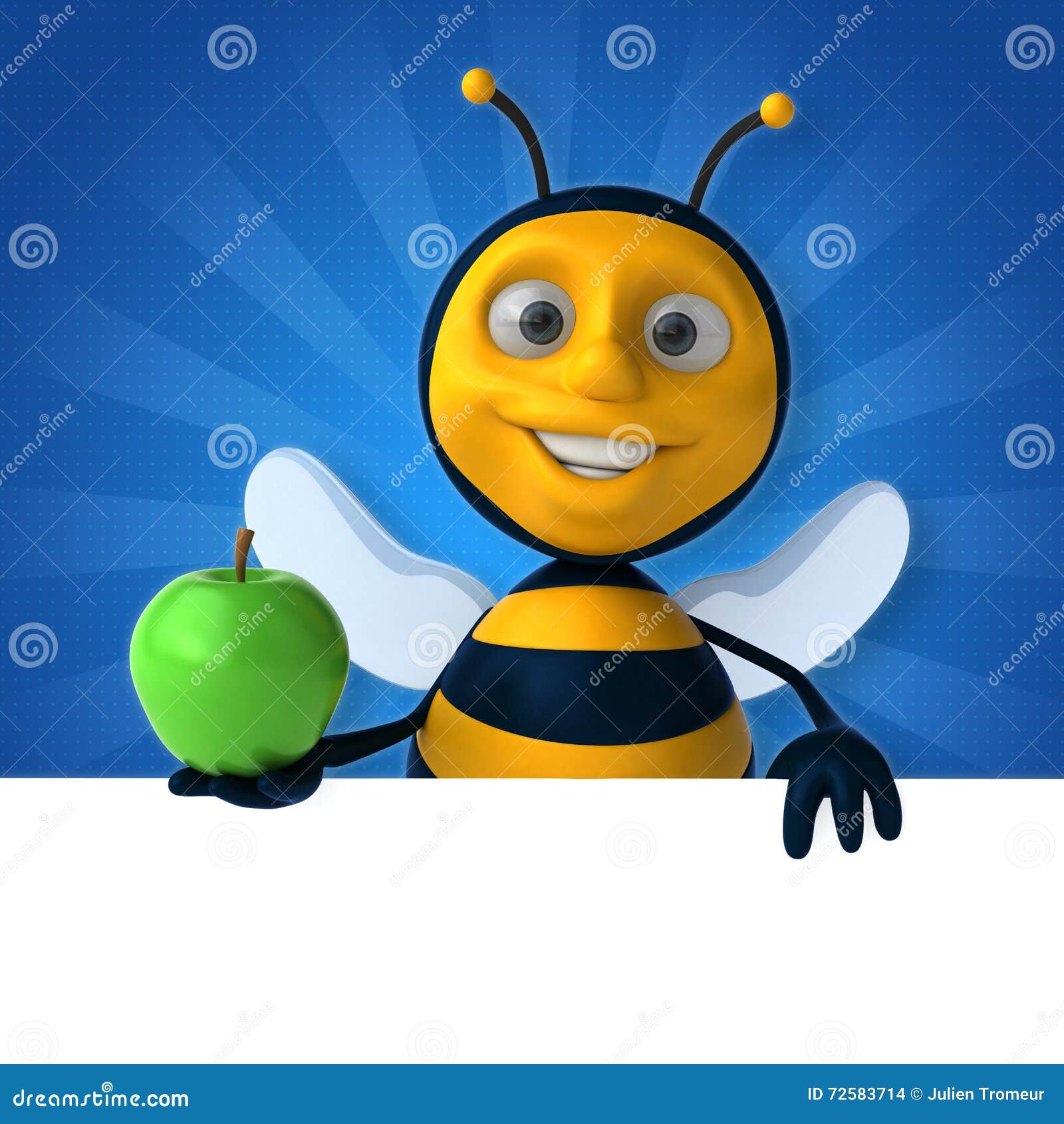 Fun bee stock illustration. Illustration of golden, animal - 72583714