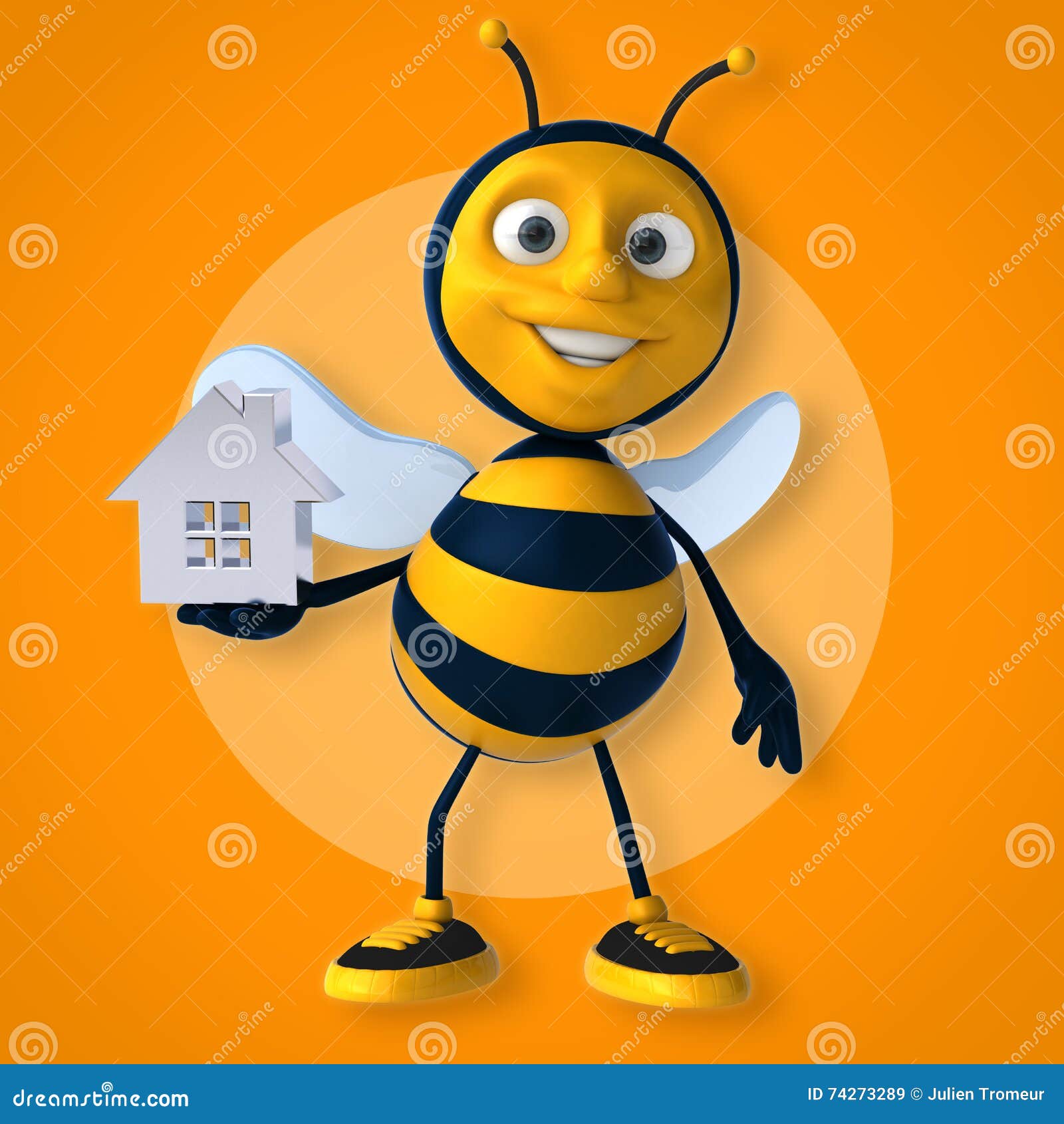 Fun bee stock illustration. Illustration of worker, bees - 74273289