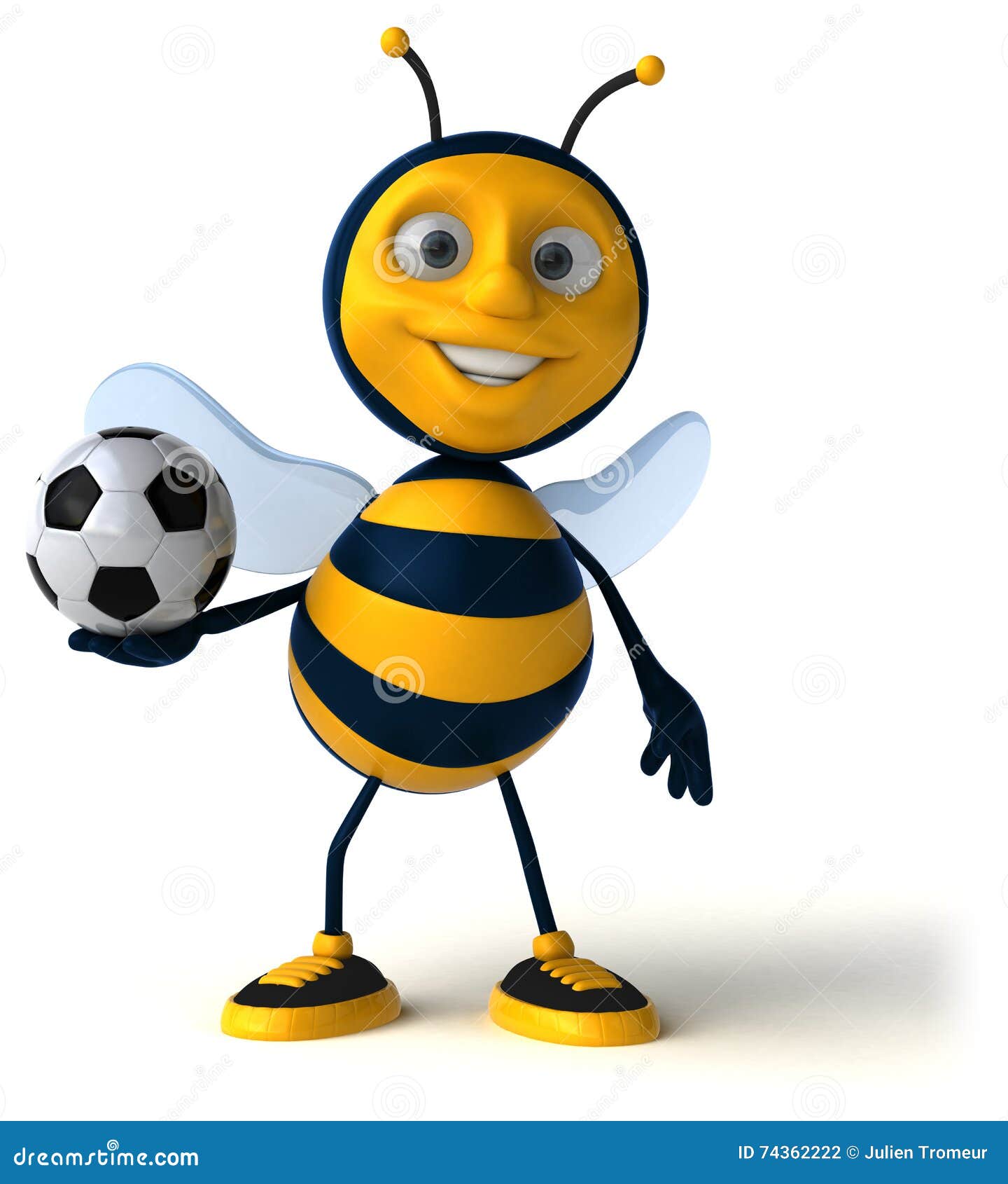 Fun bee stock illustration. Illustration of bumble, clipart - 74362222
