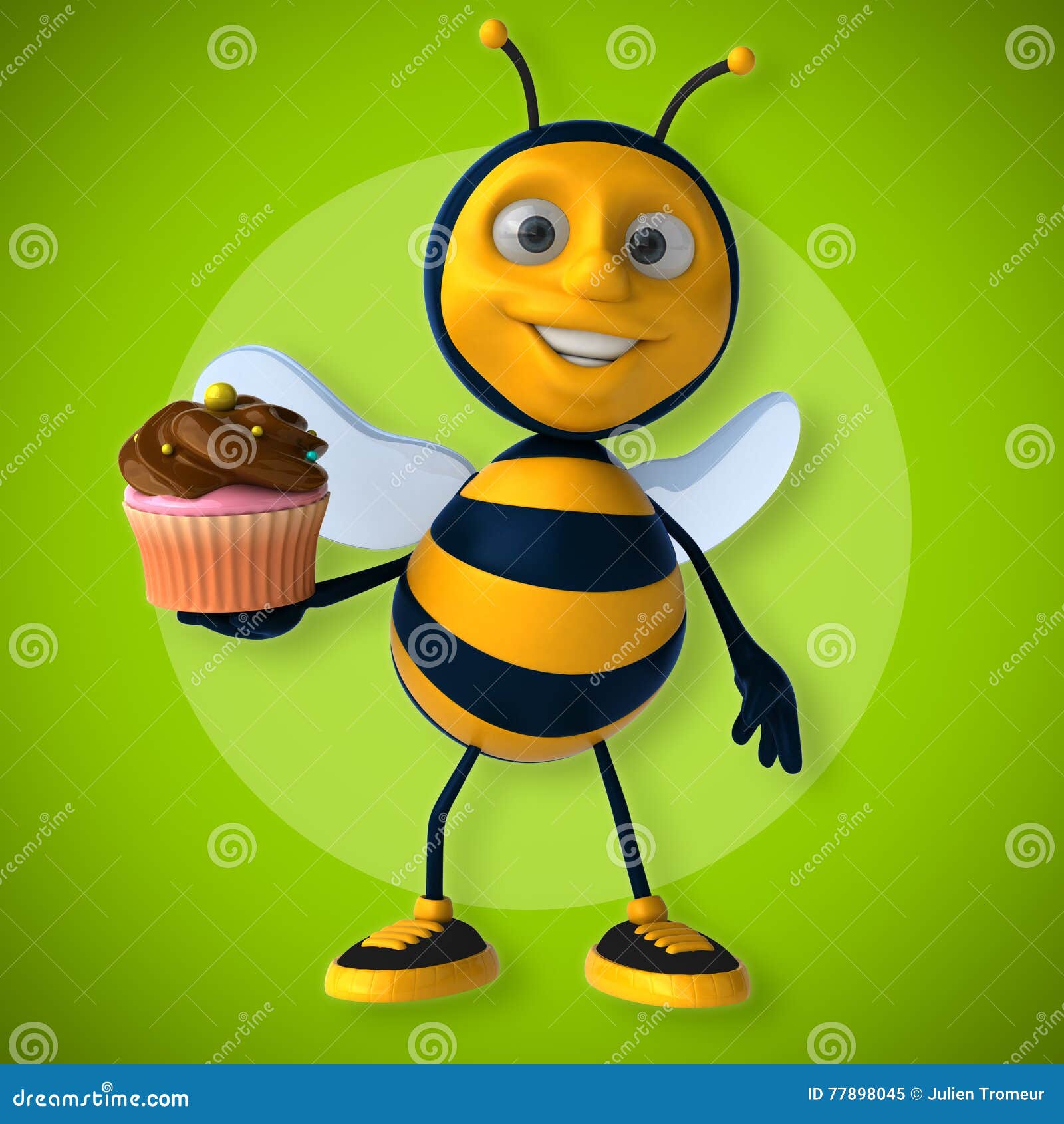 Fun bee stock illustration. Illustration of honey, chocolate - 77898045