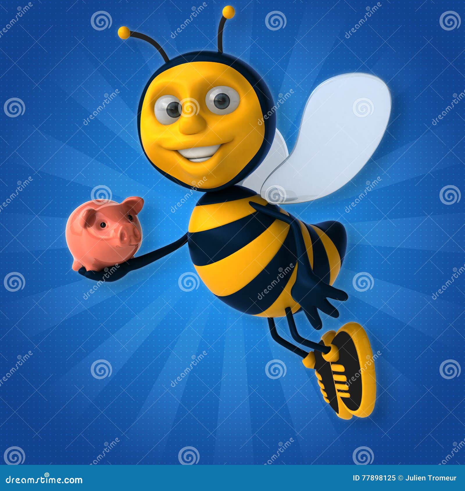 Fun bee stock illustration. Illustration of bees, isolated - 77898125