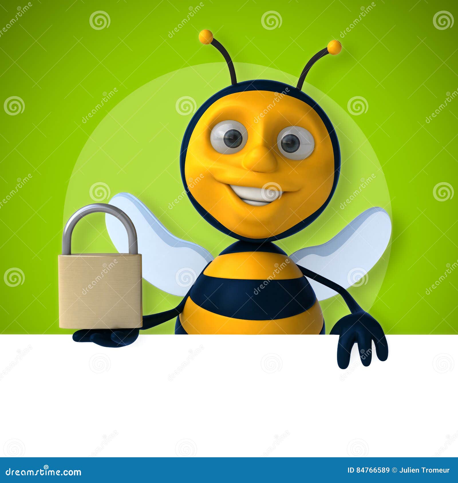 Fun bee stock illustration. Illustration of worker, security - 84766589