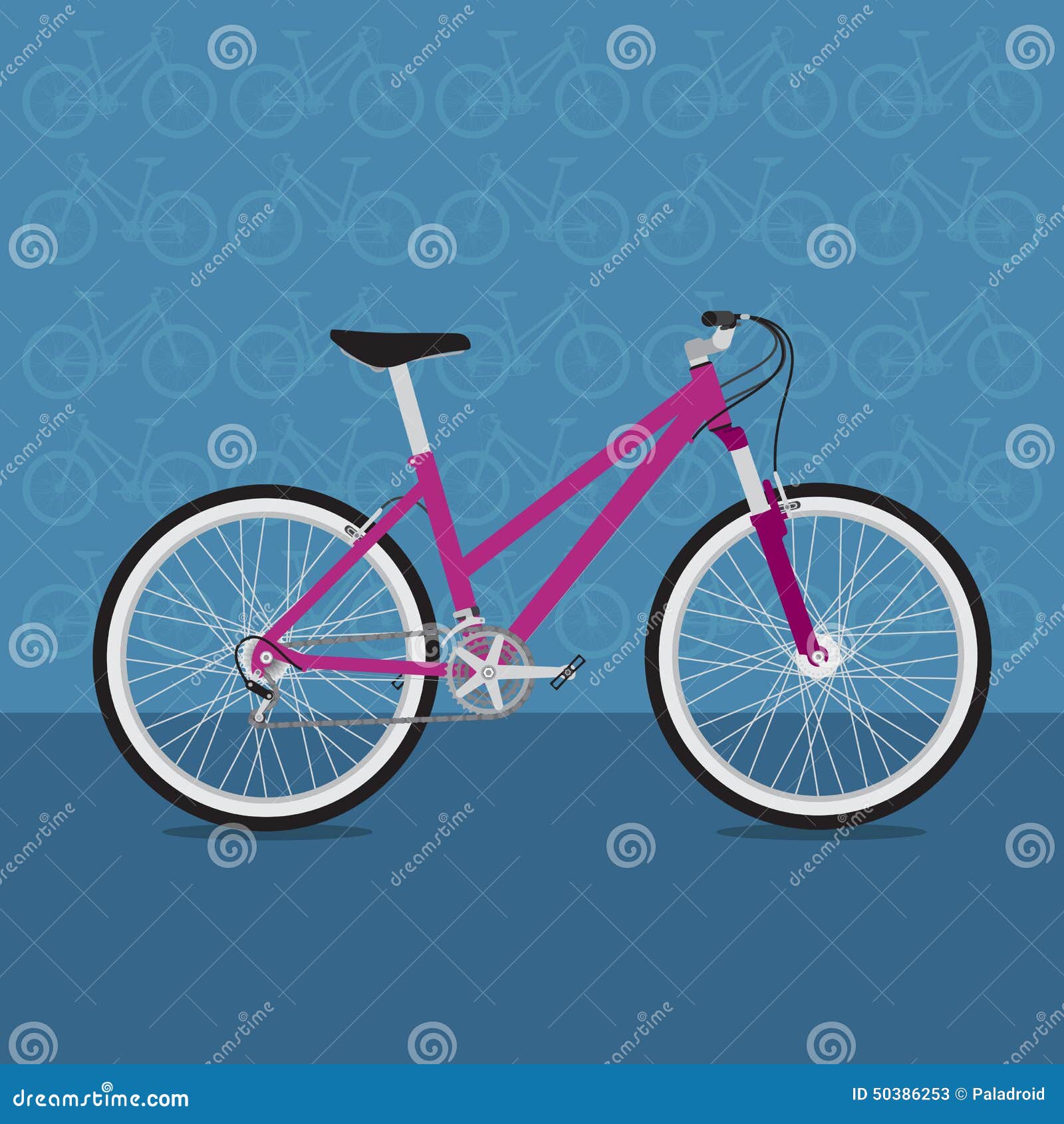Fun bicycle stock vector. Illustration of cycling, colorful - 50386253