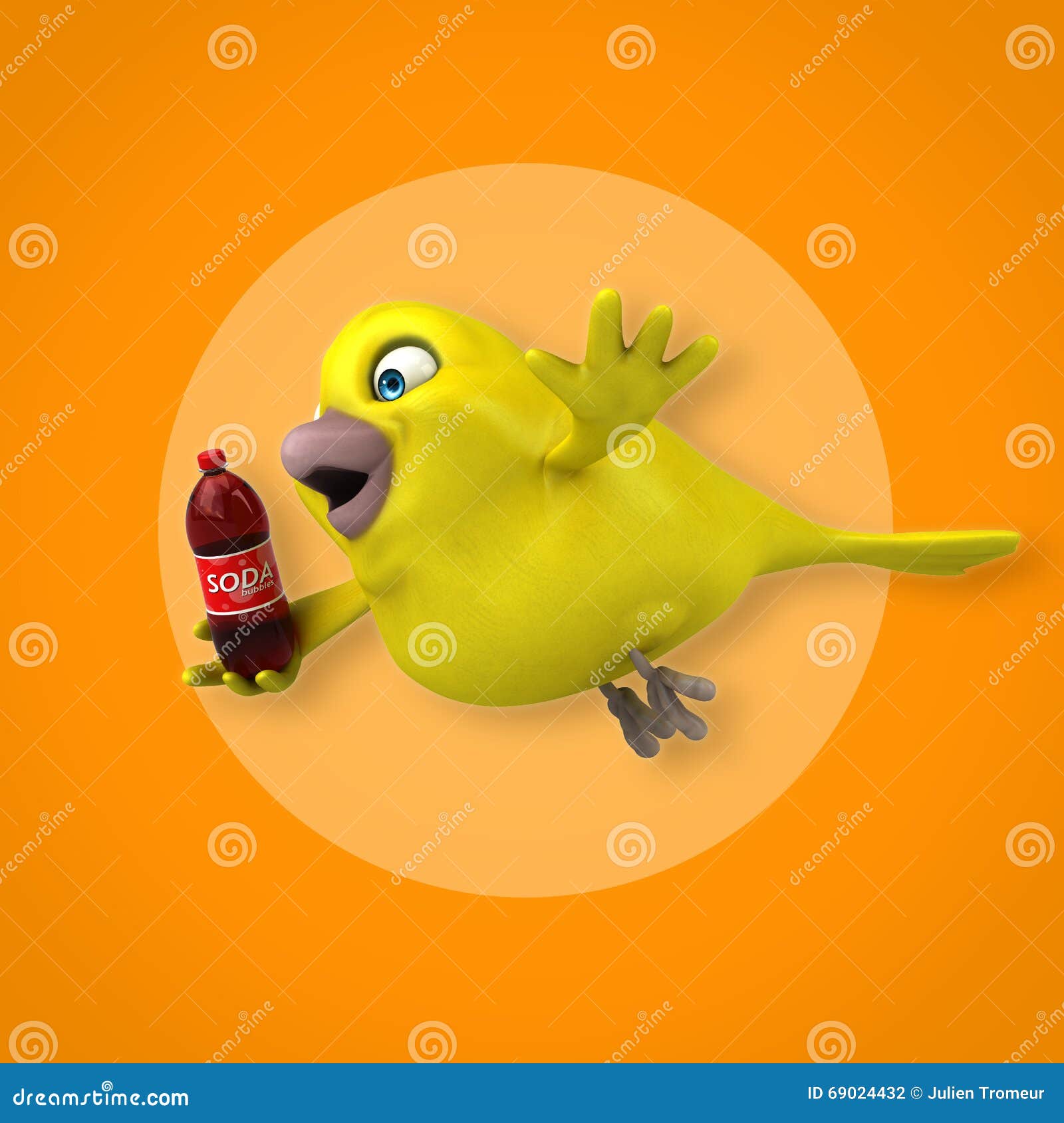 Fun bird stock illustration. Illustration of wildlife - 69024432