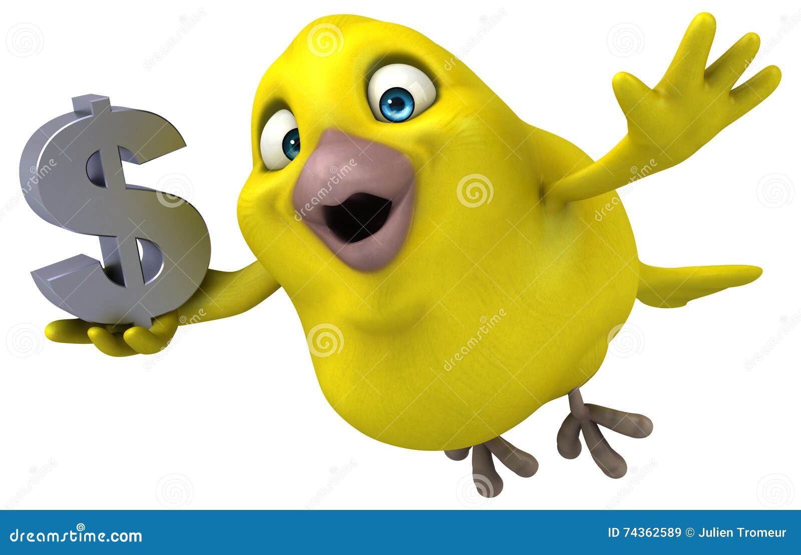 Fun bird stock illustration. Illustration of bird, yellow - 74362589