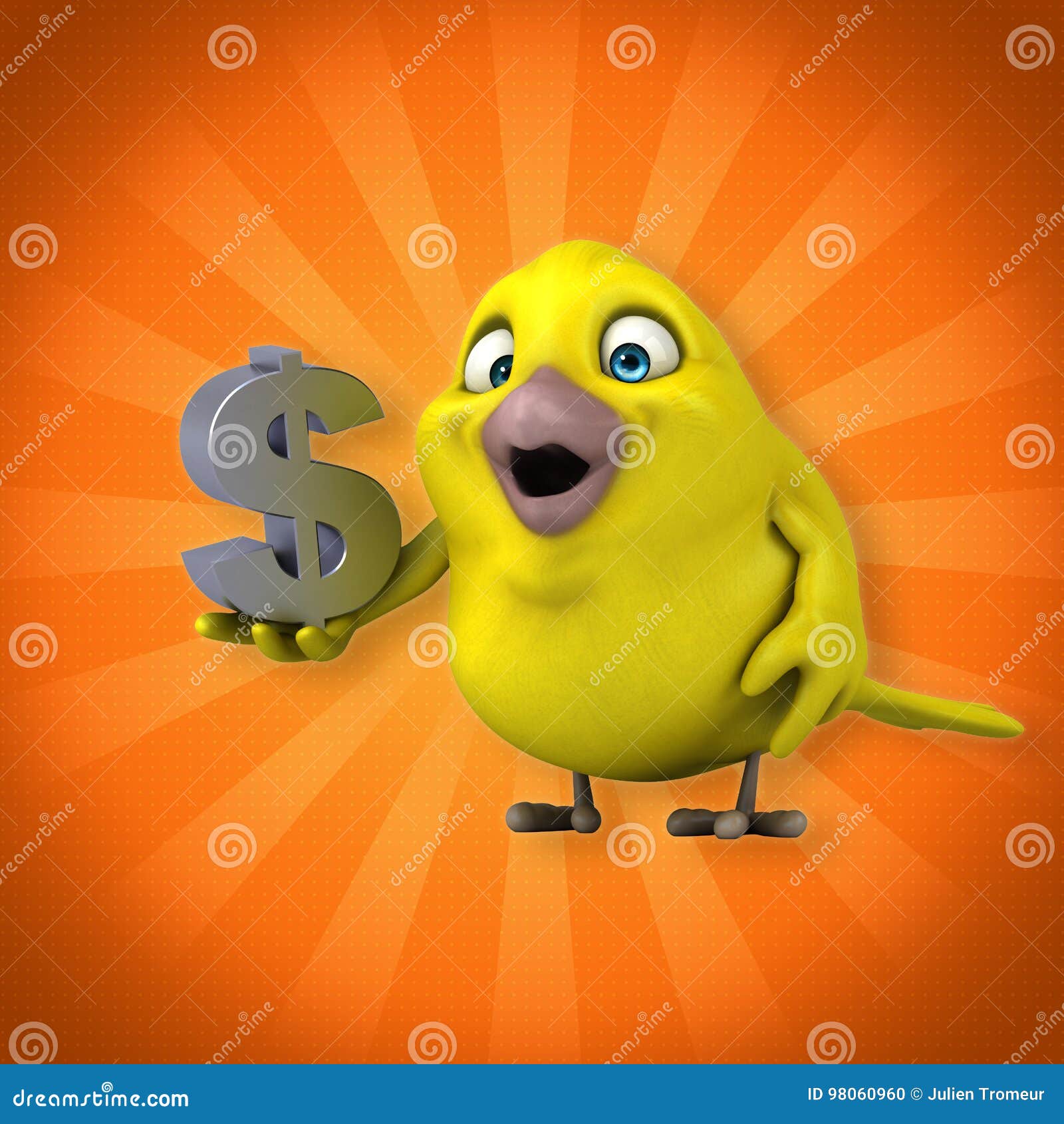 Fun bird stock illustration. Illustration of bird, cute - 98060960