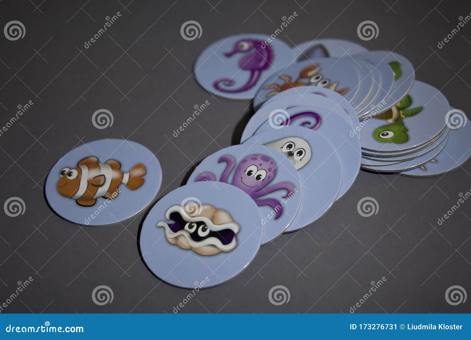 Fun Board Game for Developing Memory Stock Image - Image of cards ...