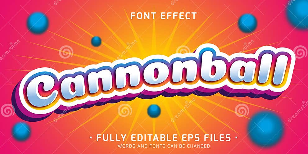 Fun and Bold Candy Tone Text Effect with Vibrant Color Stock Vector ...