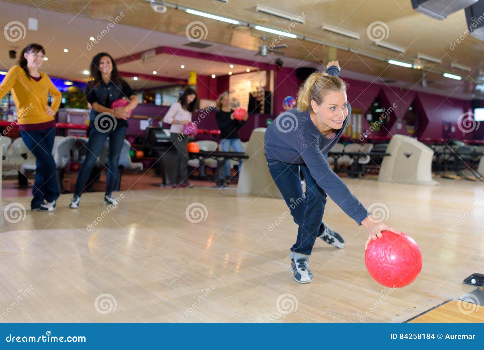 Fun in bowling center stock photo. Image of expert, recreation - 84258184