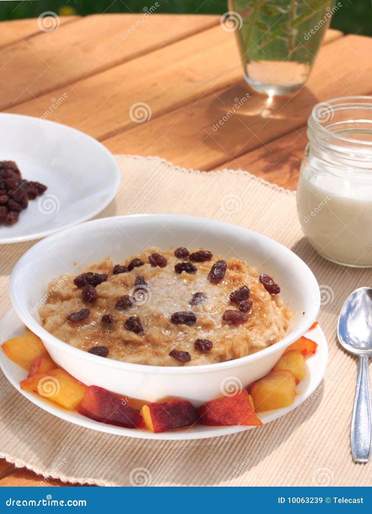 Fun Breakfast stock image. Image of raisens, oatmeal - 10063239