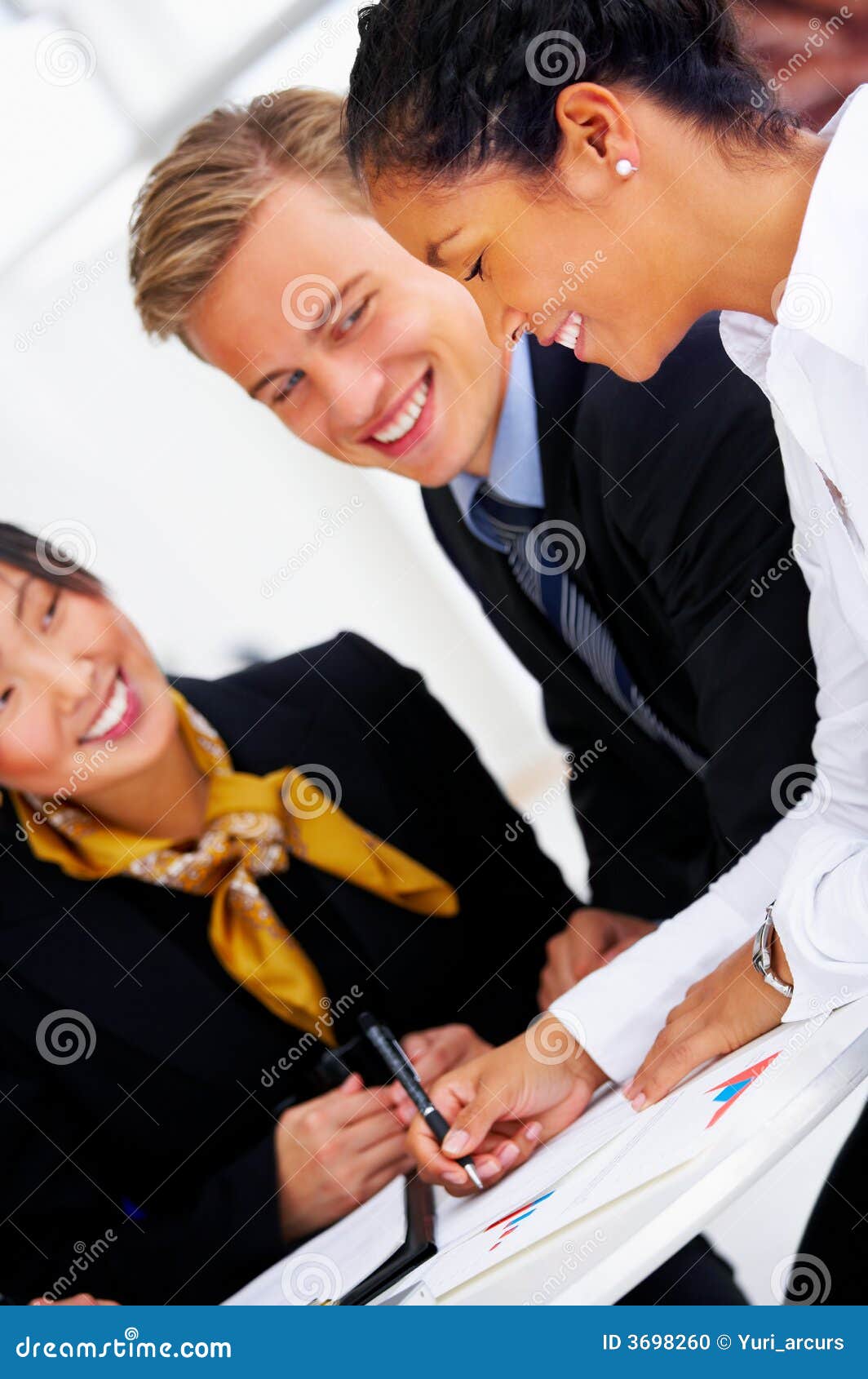 Fun business group meeting stock photo. Image of partnership - 3698260