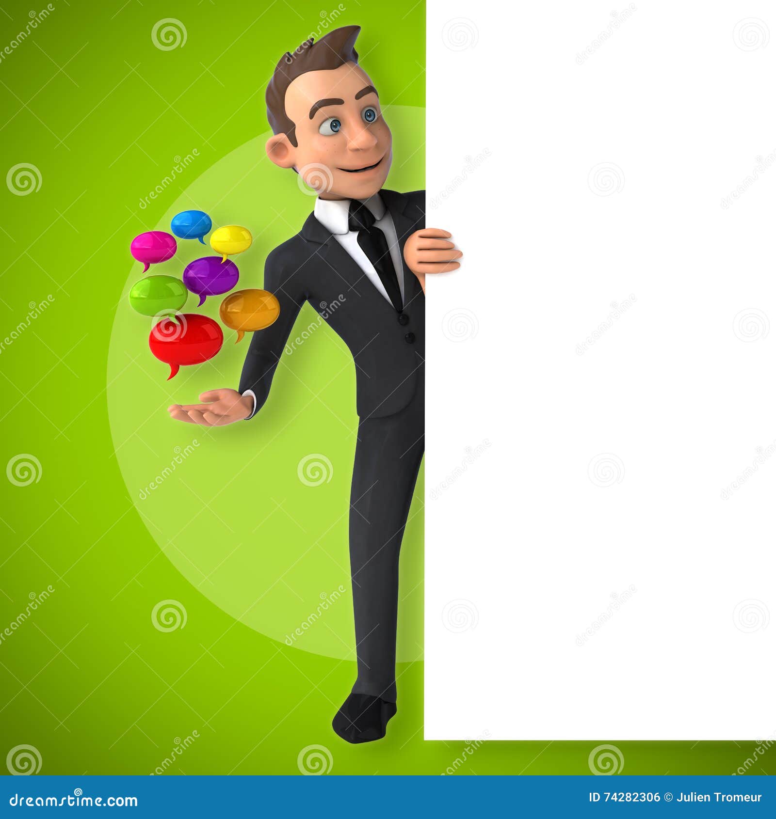Fun businessman stock illustration. Illustration of network - 74282306