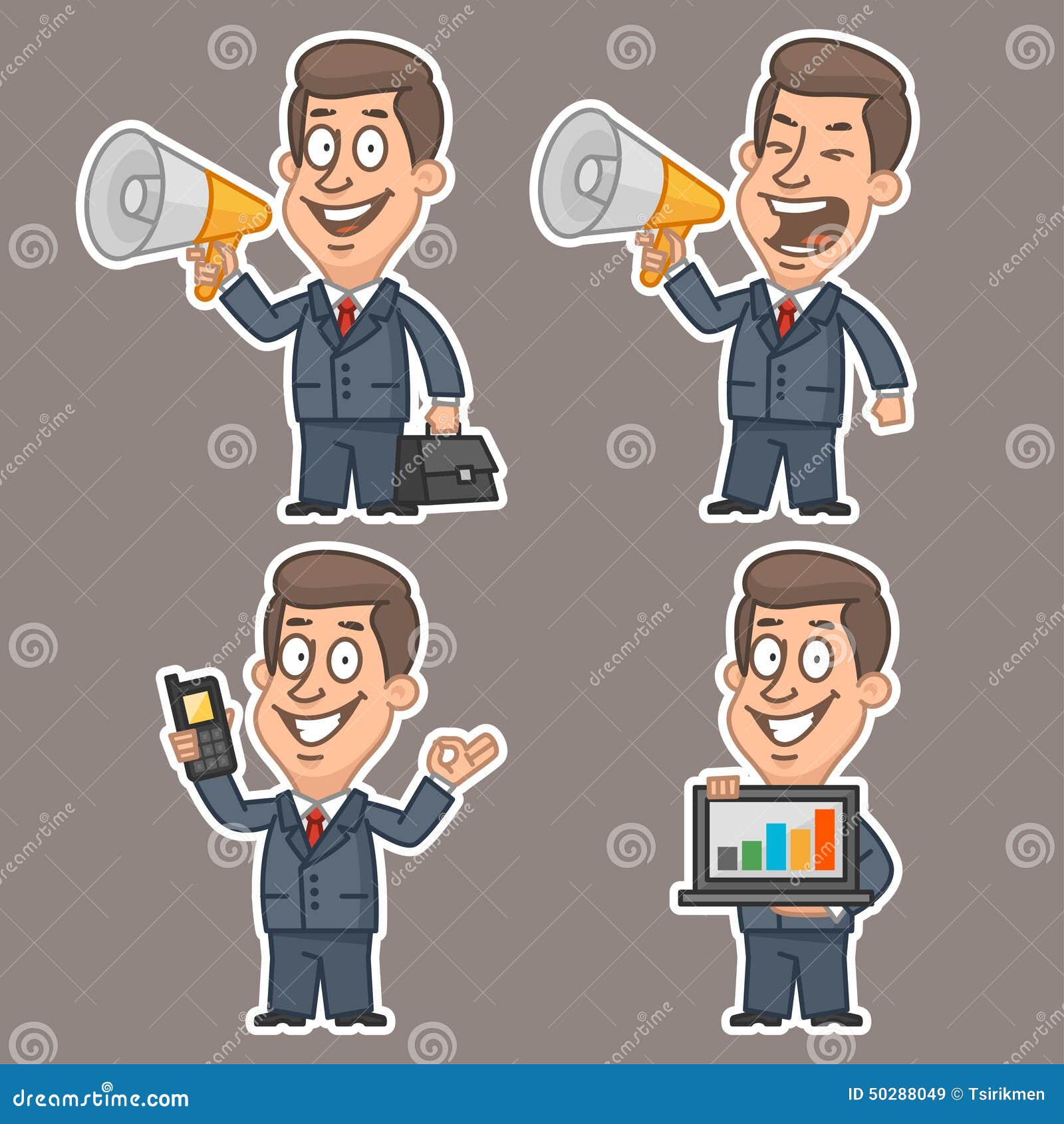 Fun Businessman Stickers Concept Set 2 Stock Vector - Illustration of ...