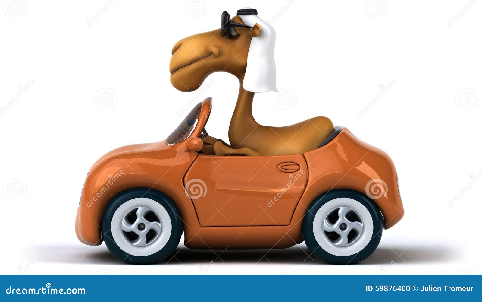 Fun camel stock illustration. Illustration of wheels - 59876400