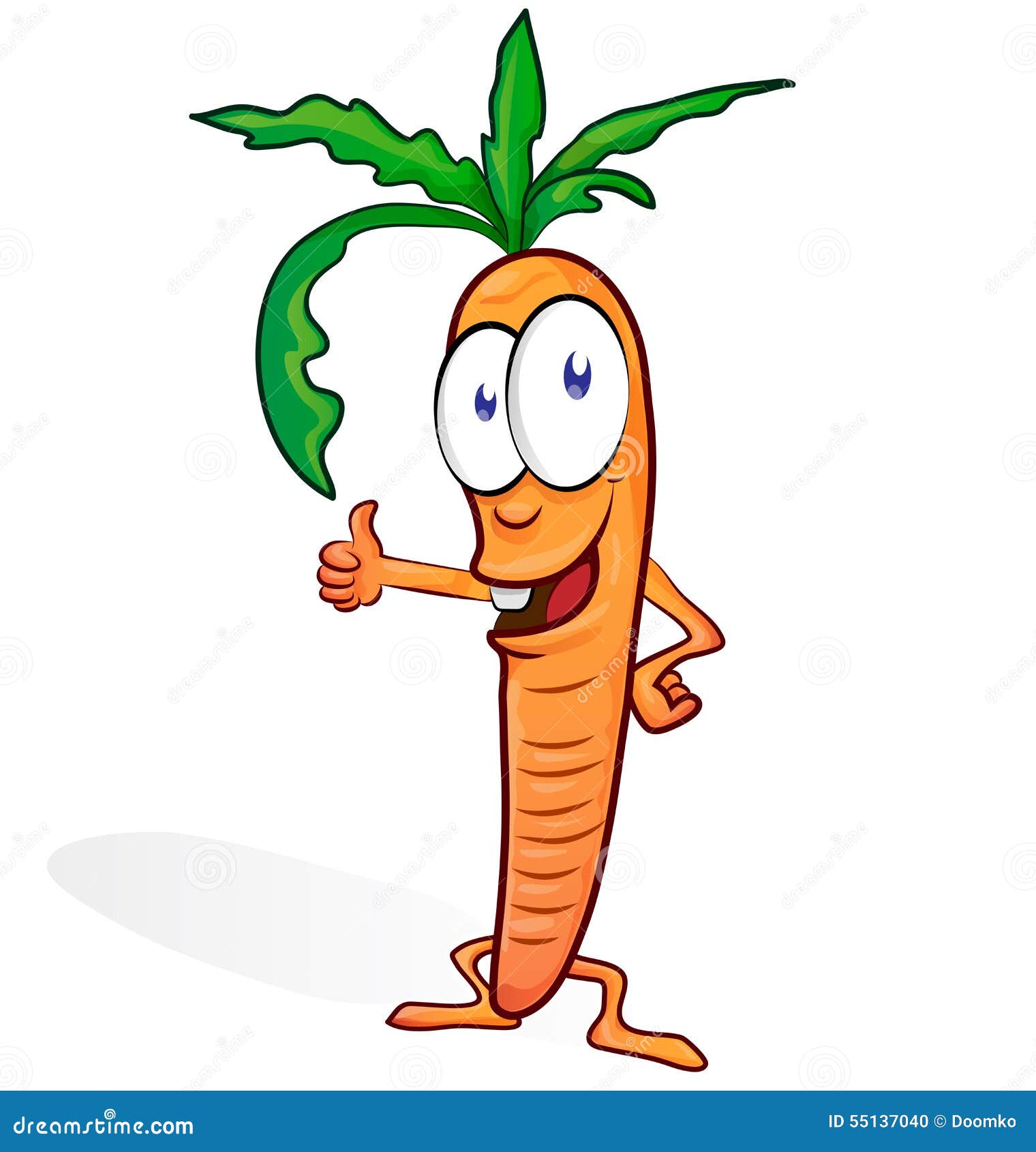 Fun Carrot Cartoon Isolated Stock Vector - Illustration of green ...