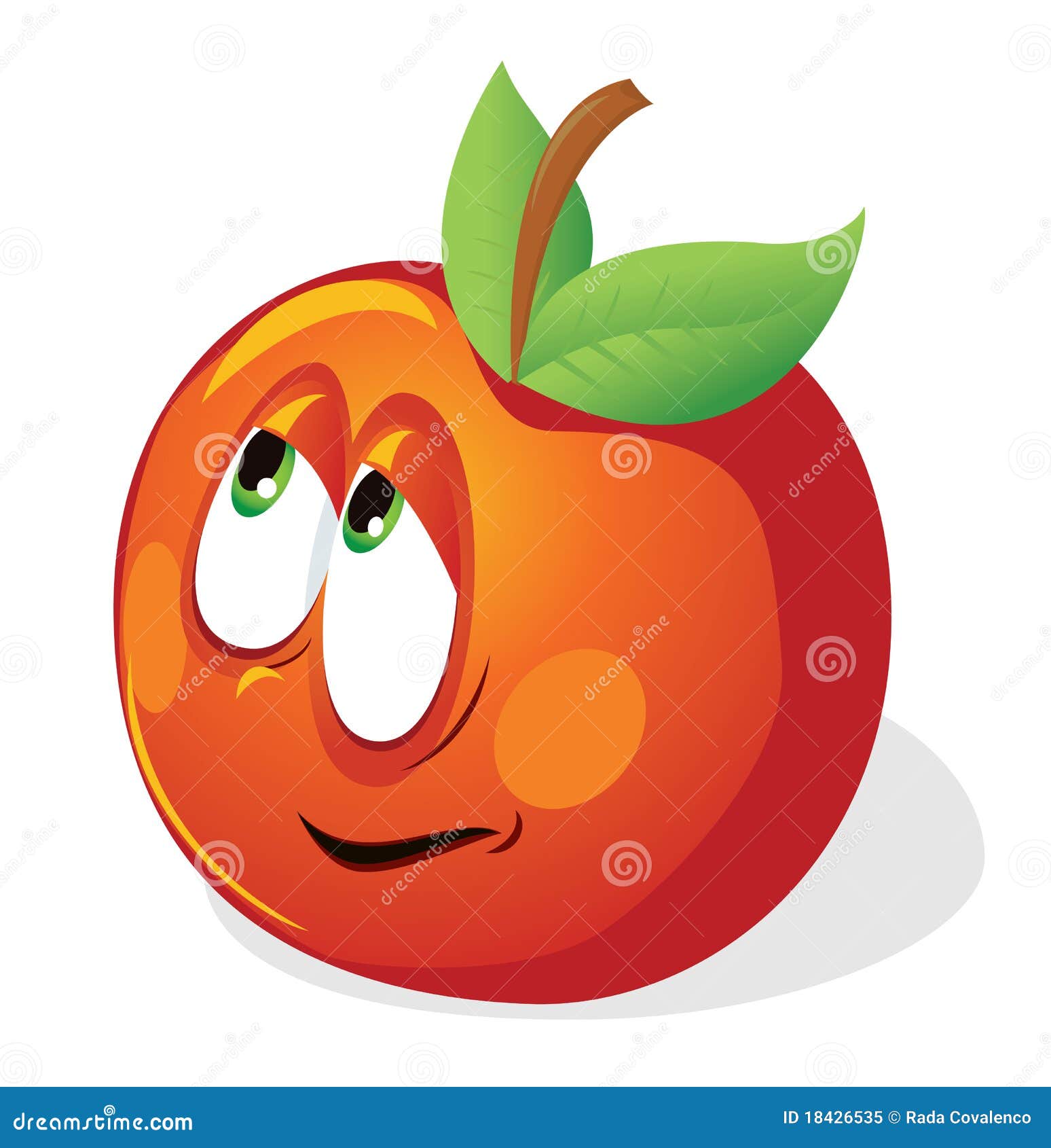 Fun cartoon apple stock vector. Illustration of food - 18426535